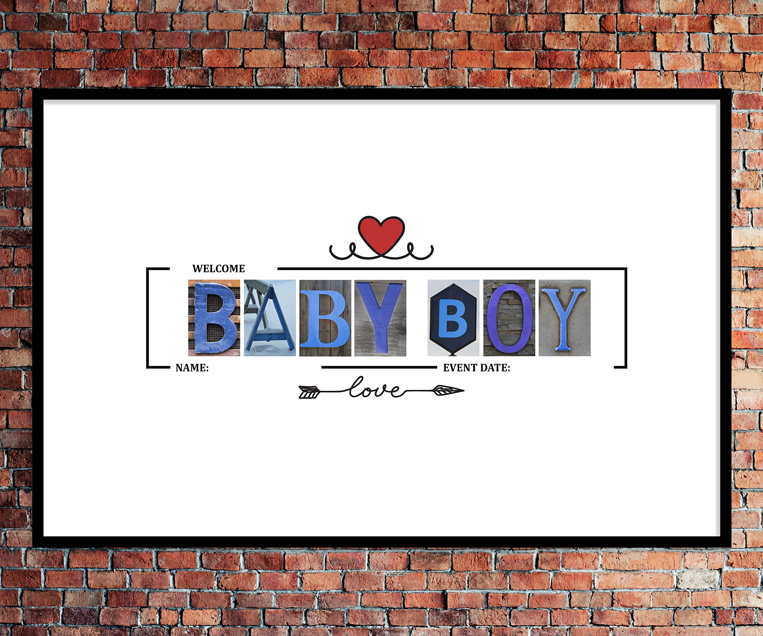Snapklik.com : Welcome Baby Boy Signature Card - Large Guest Book ...