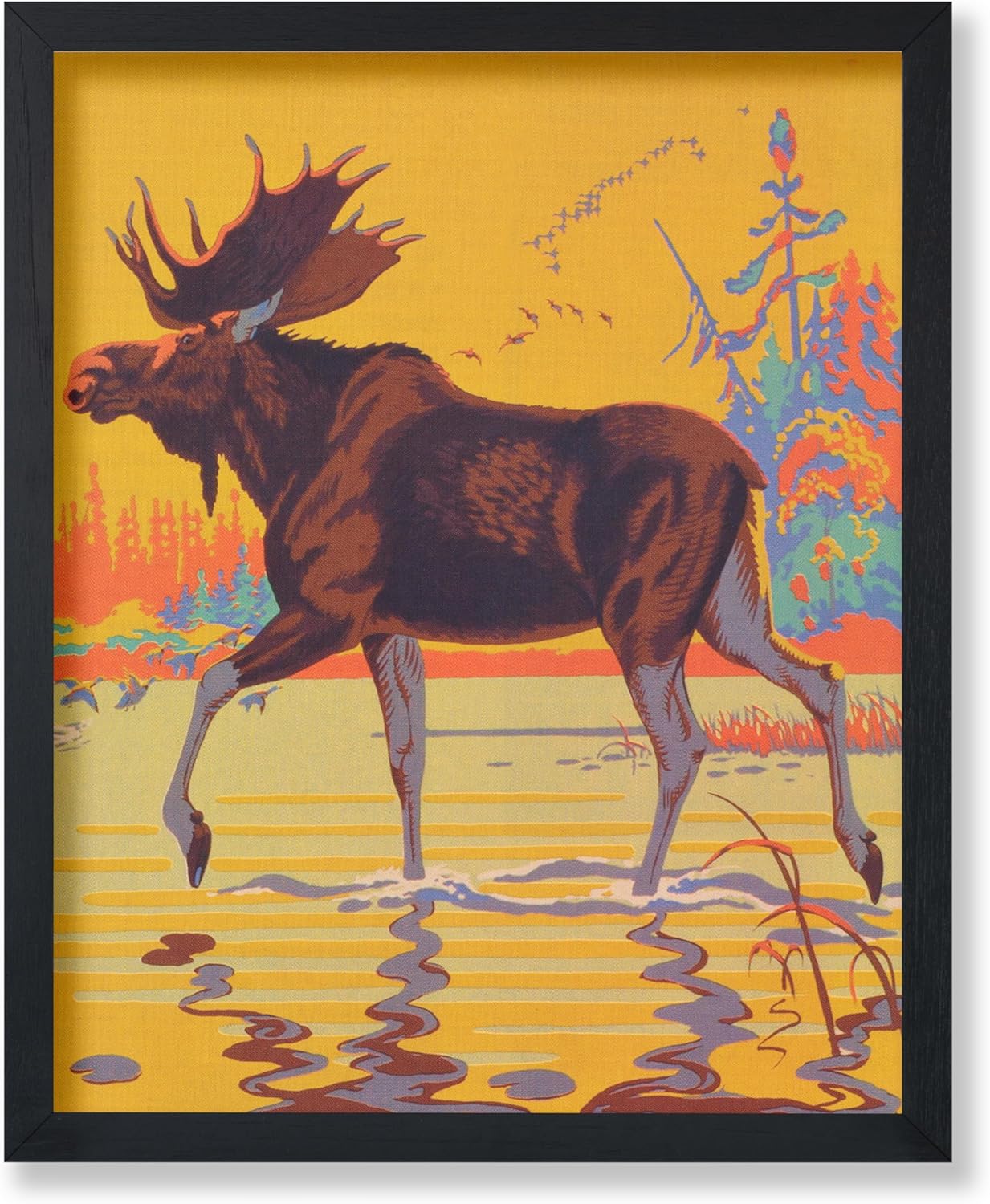 Amazon.com: Poster Master Vintage Moose Poster - Retro Moose in the ...