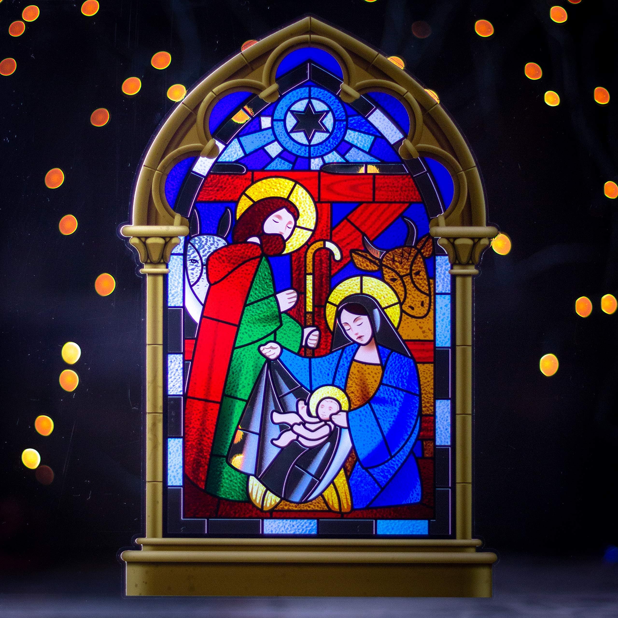 Stickers4 Beautiful Christmas Nativity Window Stickers - Double Sided ...