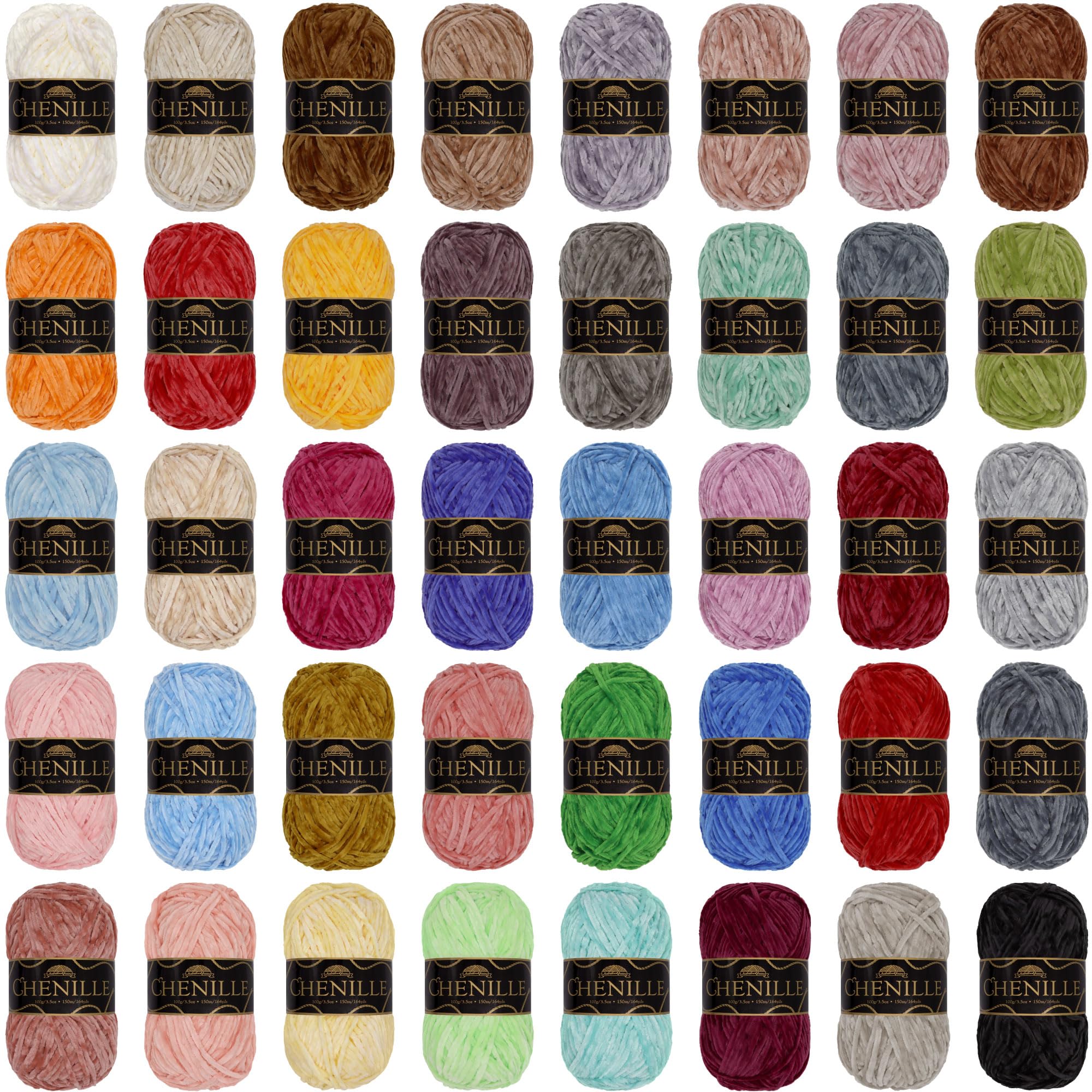 Amazon.com: JubileeYarn Chenille Yarn - Worsted Weight - 100g/skein ...