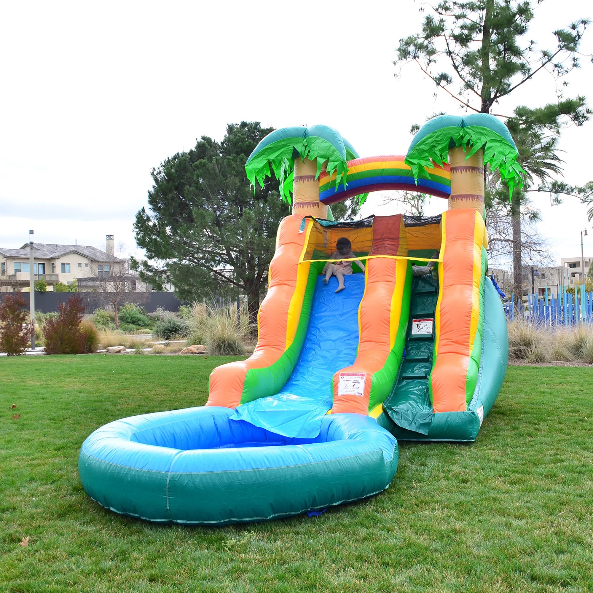 HeroKiddo Tall Summer Breeze Water Slide, Rental Quality Inflatable ...