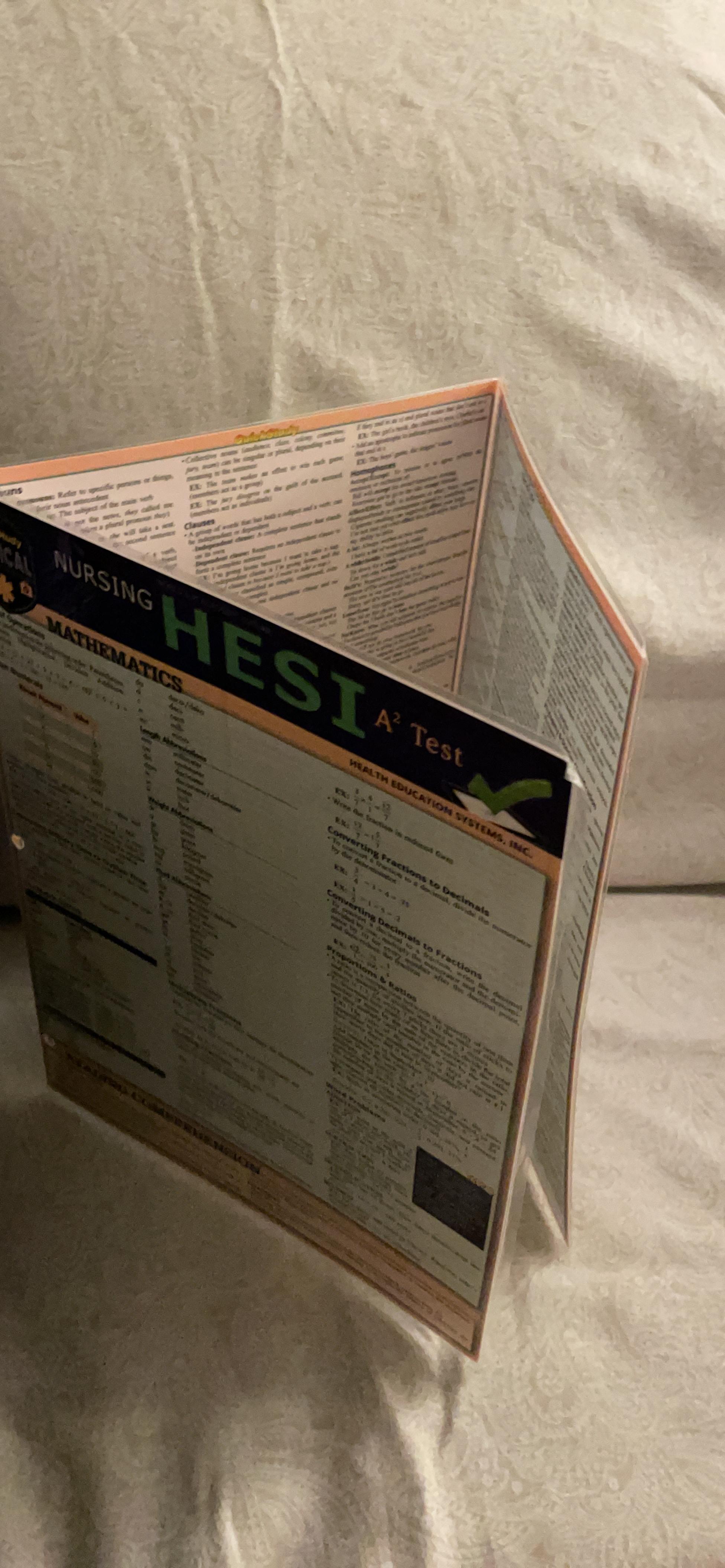 Nursing HESI A2: a QuickStudy Laminated Reference & Study Guide ...