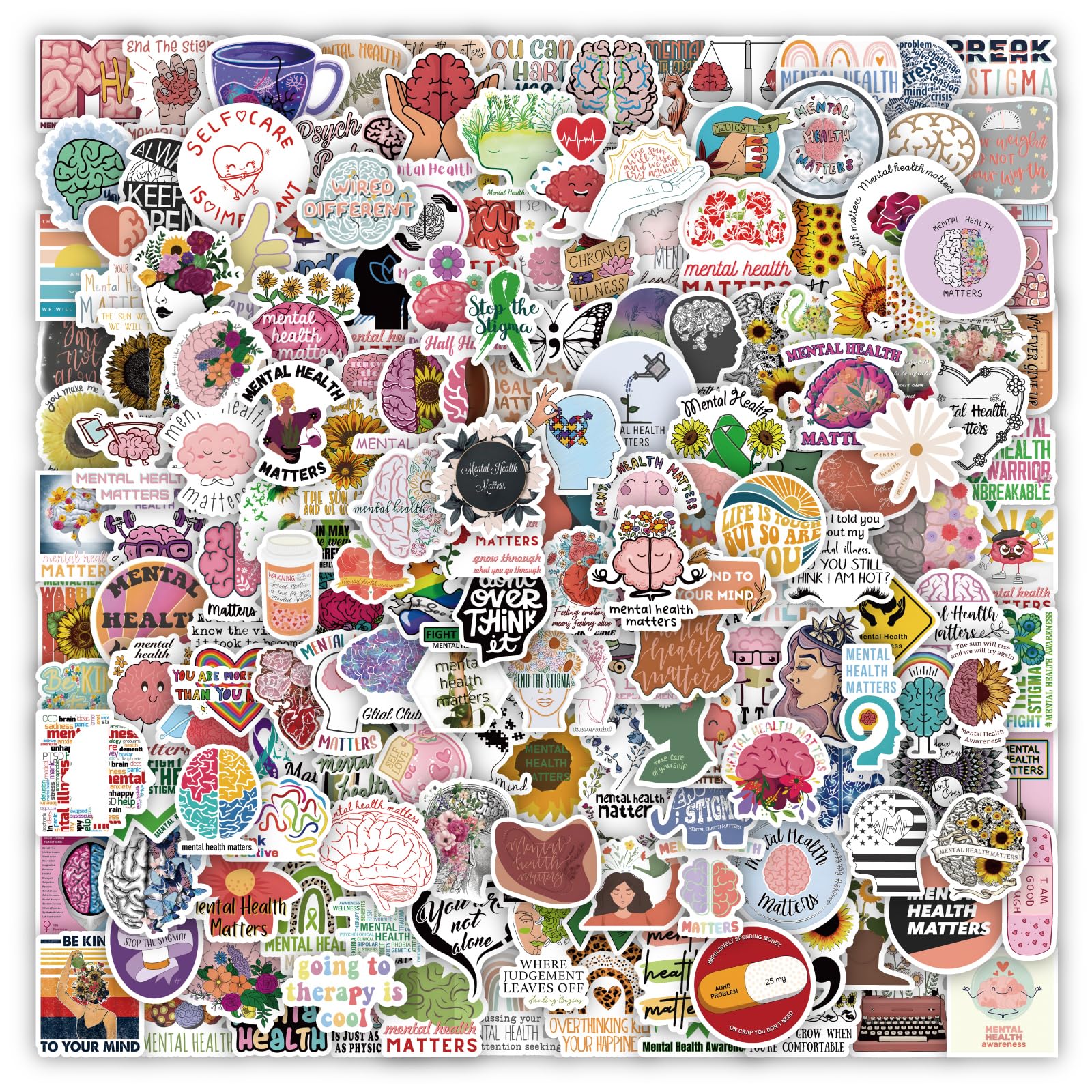 Amazon.com: sxdaizjsym Mental Health Stickers 200PCS Mental Health ...