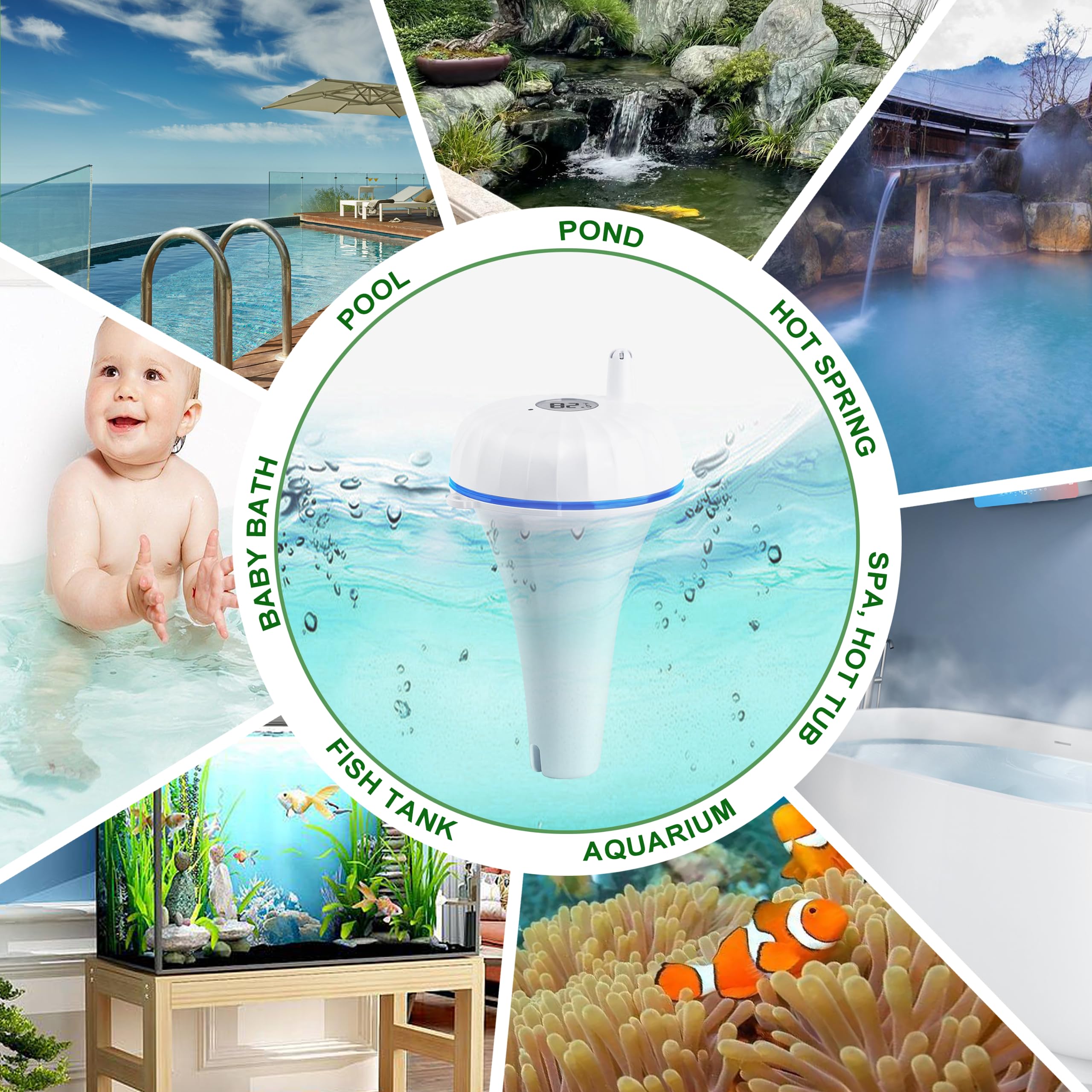 SENSTREE Swimming Pool Thermometer, Wireless Floating Pool Thermometer ...