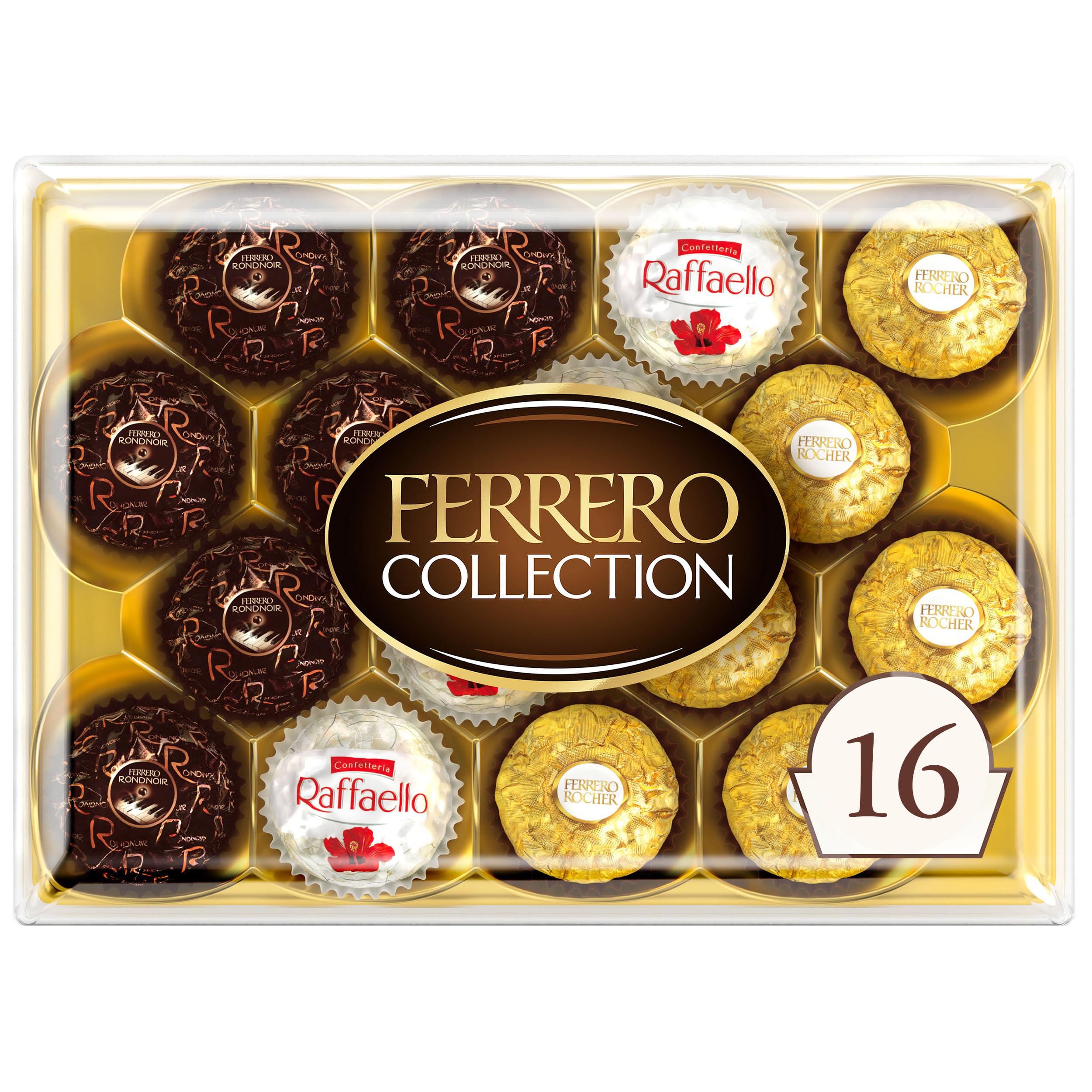 Amazon.com: Ferrero Rocher, 16 Count, Premium Gourmet Assorted Hazelnut ...