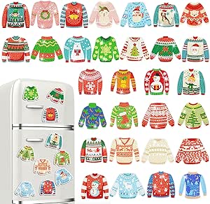 Amazon.com: Motipuns 30 Pcs Christmas Magnetic Diamond Decor Holiday ...