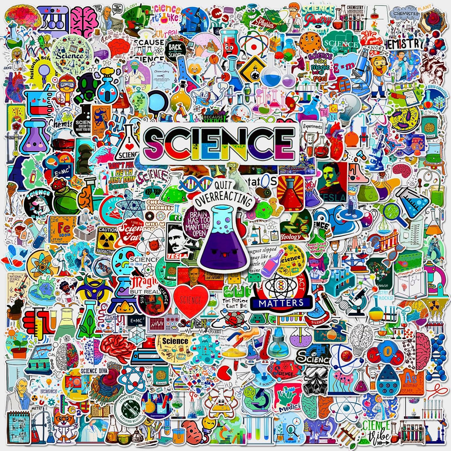 Amazon.com: 400pcs Science Stickers, Science Classroom Decor, Science ...