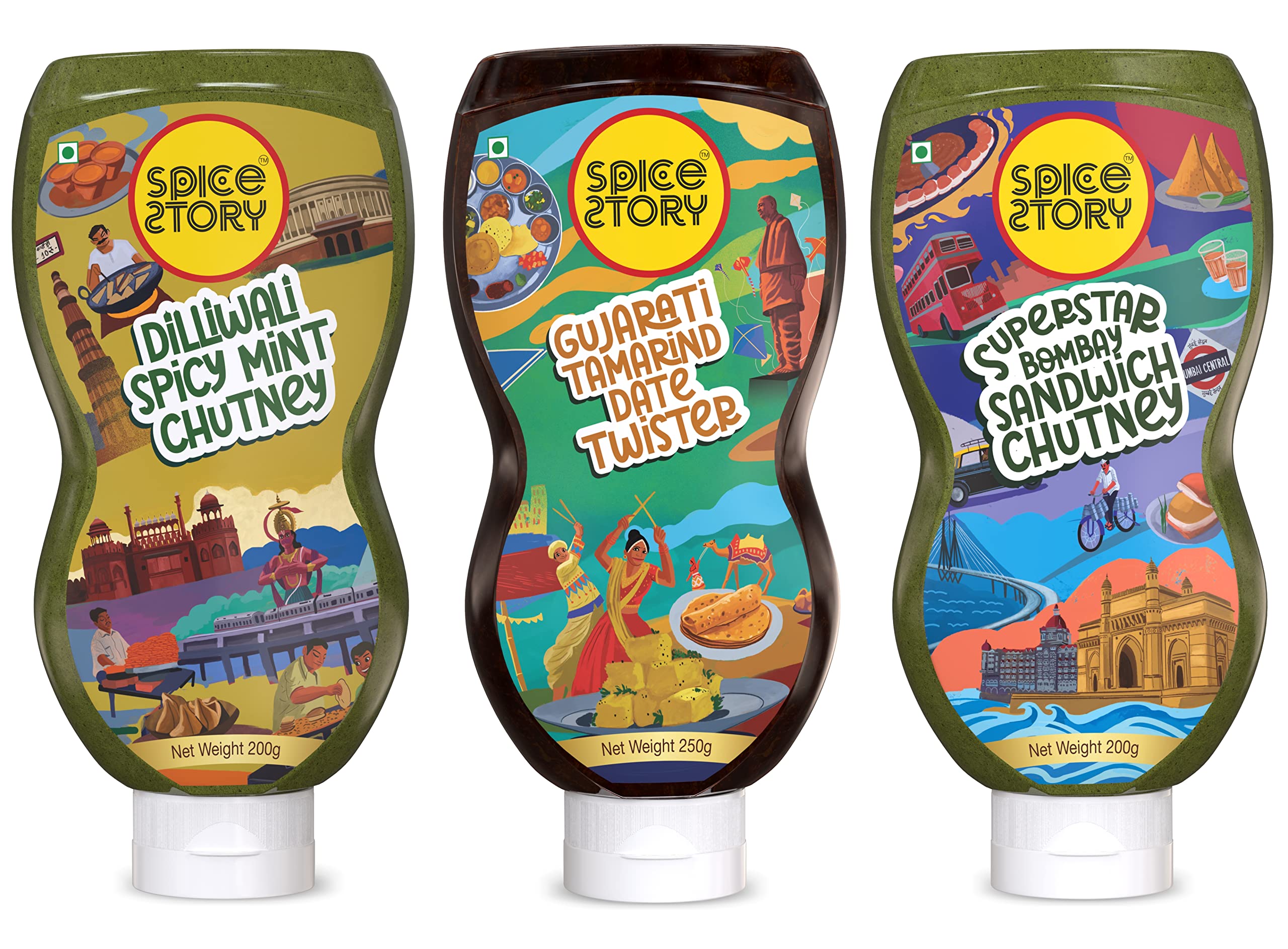Spice Story Desi Chaat Chutney Combo Amazing Spicy Mint Sauce | Desertcart QATAR