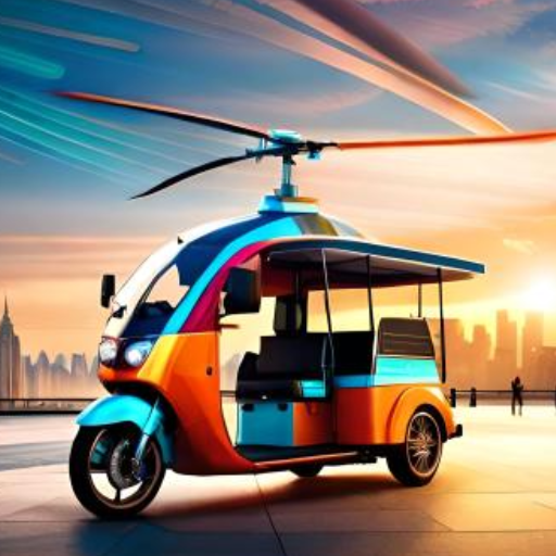 Flying Tuk Tuk Futuristic Rickshaw - Real Grand City Air Helicopter ...