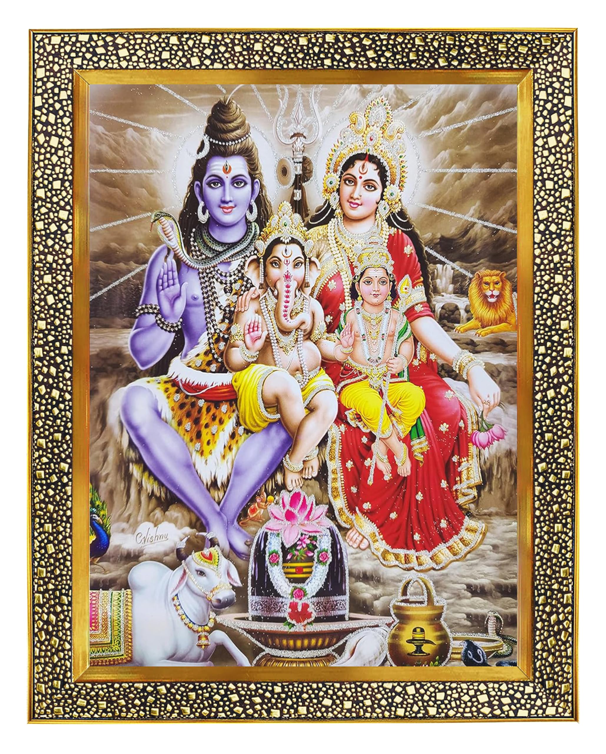 Koshtak Shiva Parvati With Ganesh And Kartikeya Ji Shiv Parivar ...