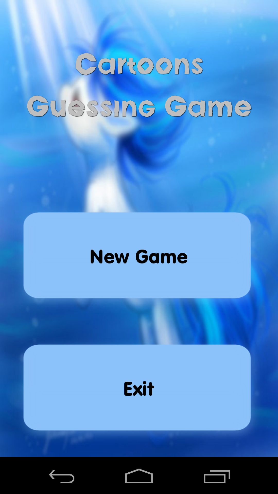 Cartoon characters guessing game - App on the Amazon Appstore