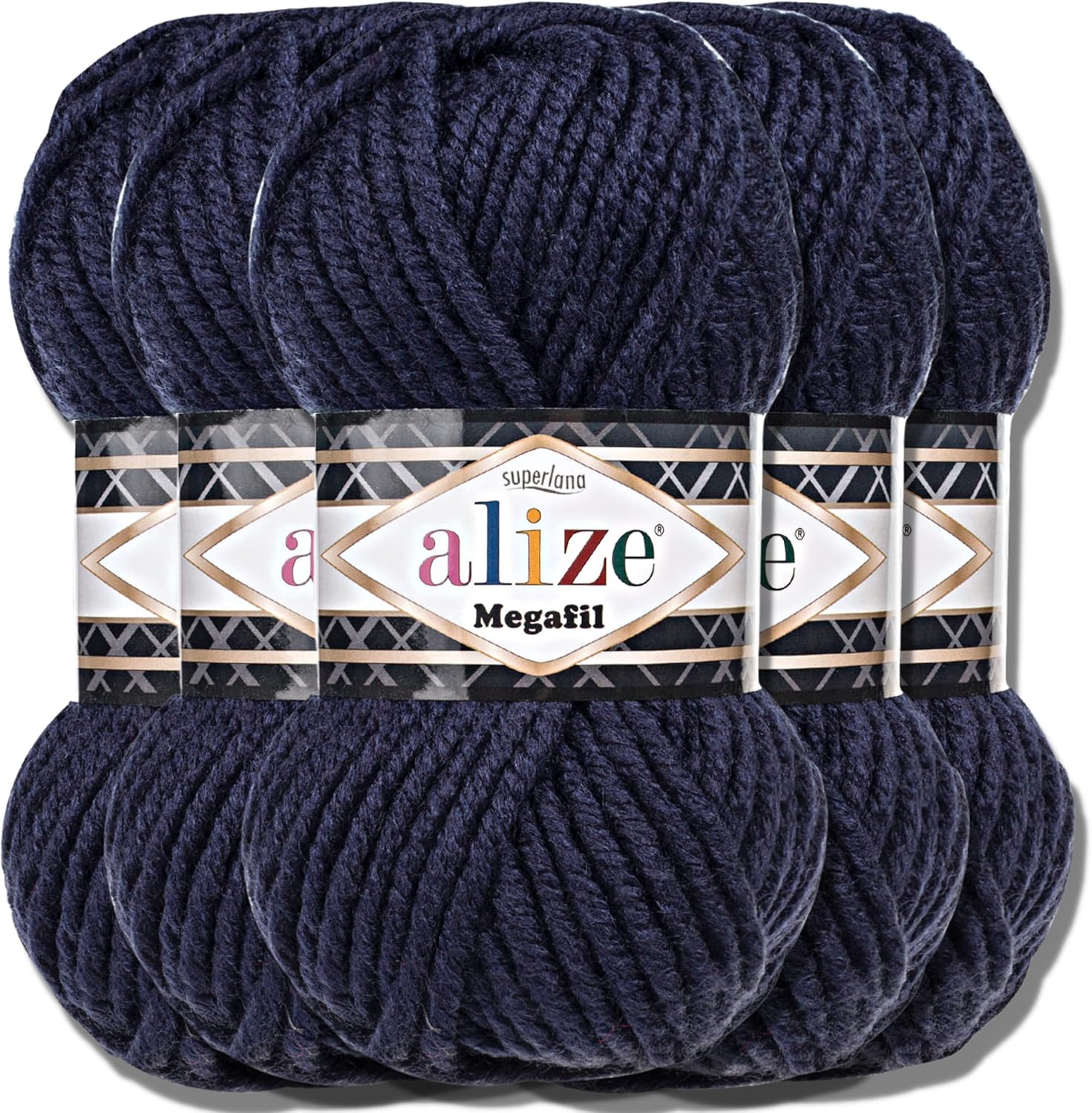 Alize 5x 100g Superlana Megafil Türkische Wolle Super Bulky ...