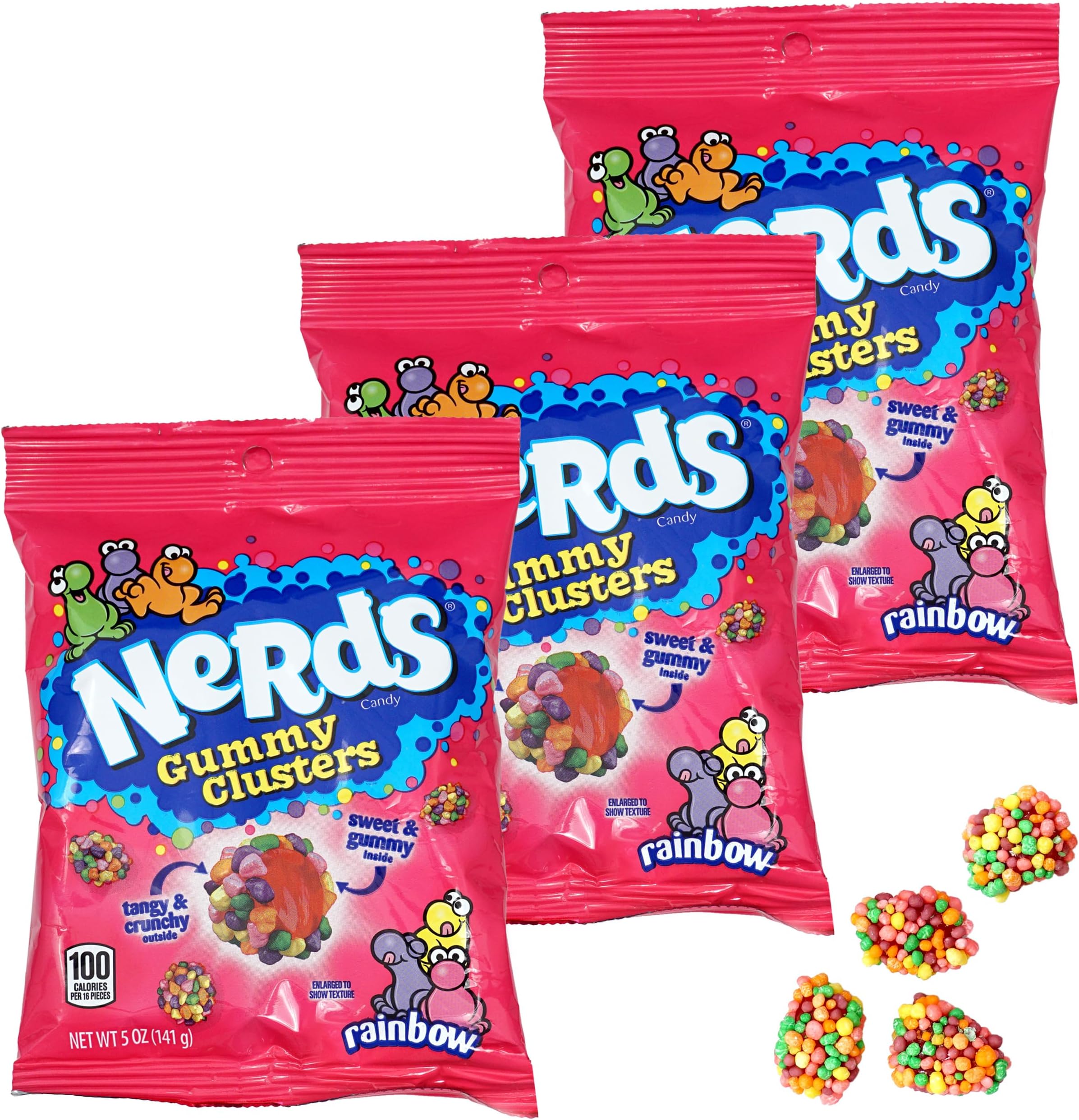 Amazon.com : Nerds Gummy Clusters Very Berry, 3oz : Grocery & Gourmet Food