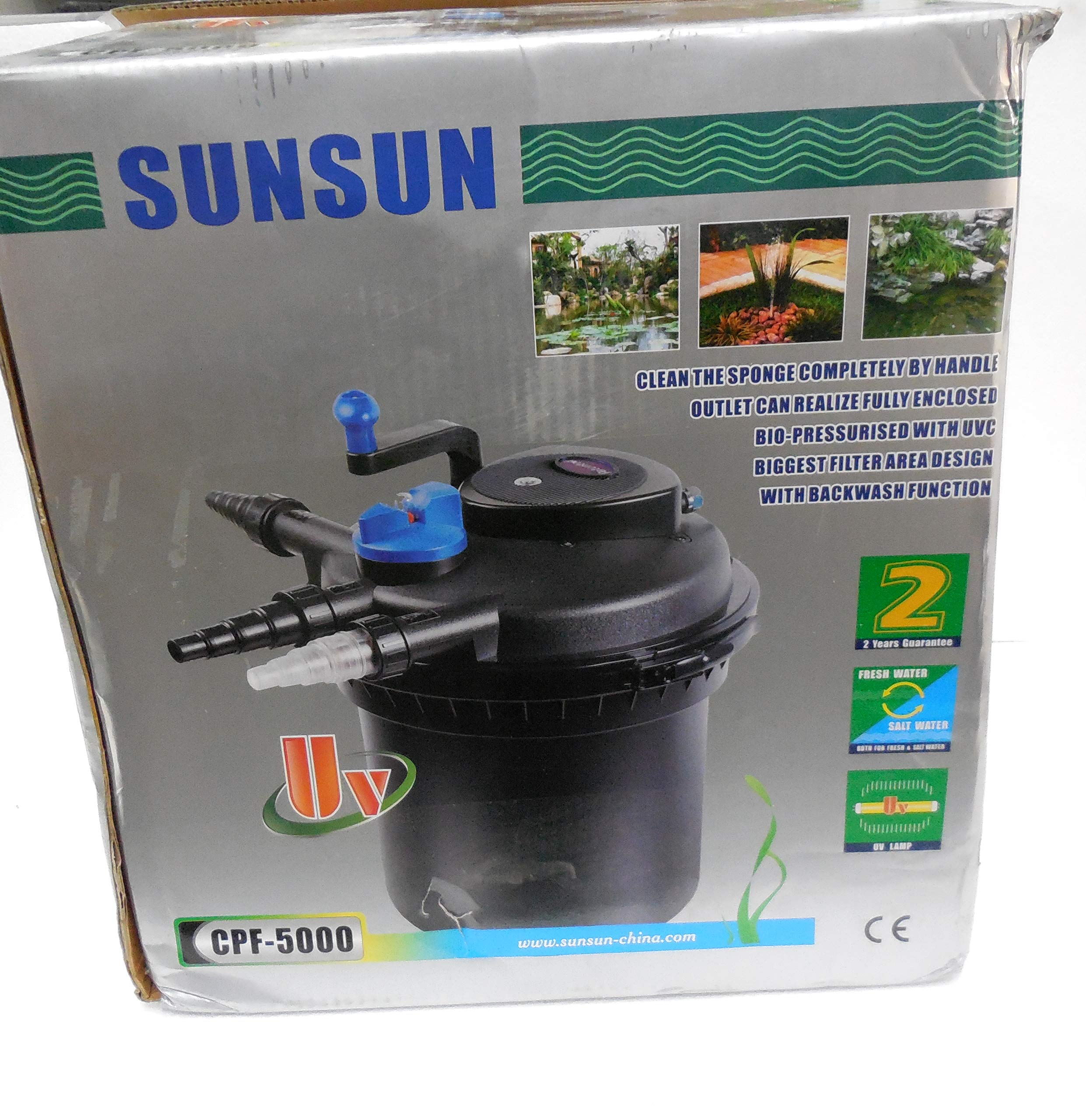 SUNSUN CPF–5000 Pressure Pond External Filter UV-C 11, 41% OFF