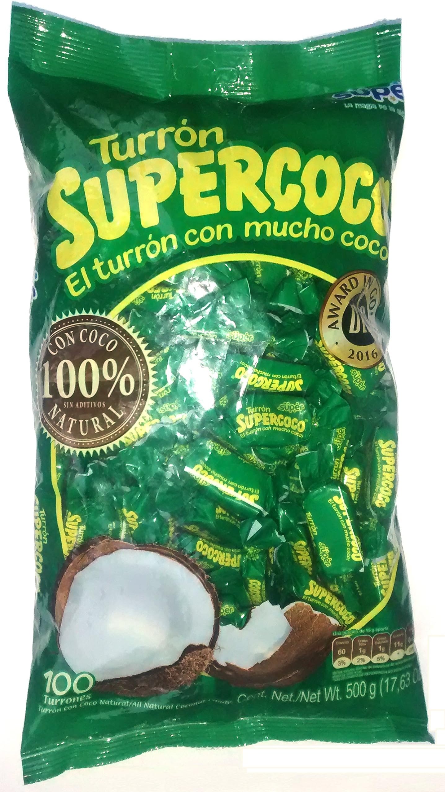 Amazon.com : Turron Supercoco - 100 units - All Natural Coconut Candy ...