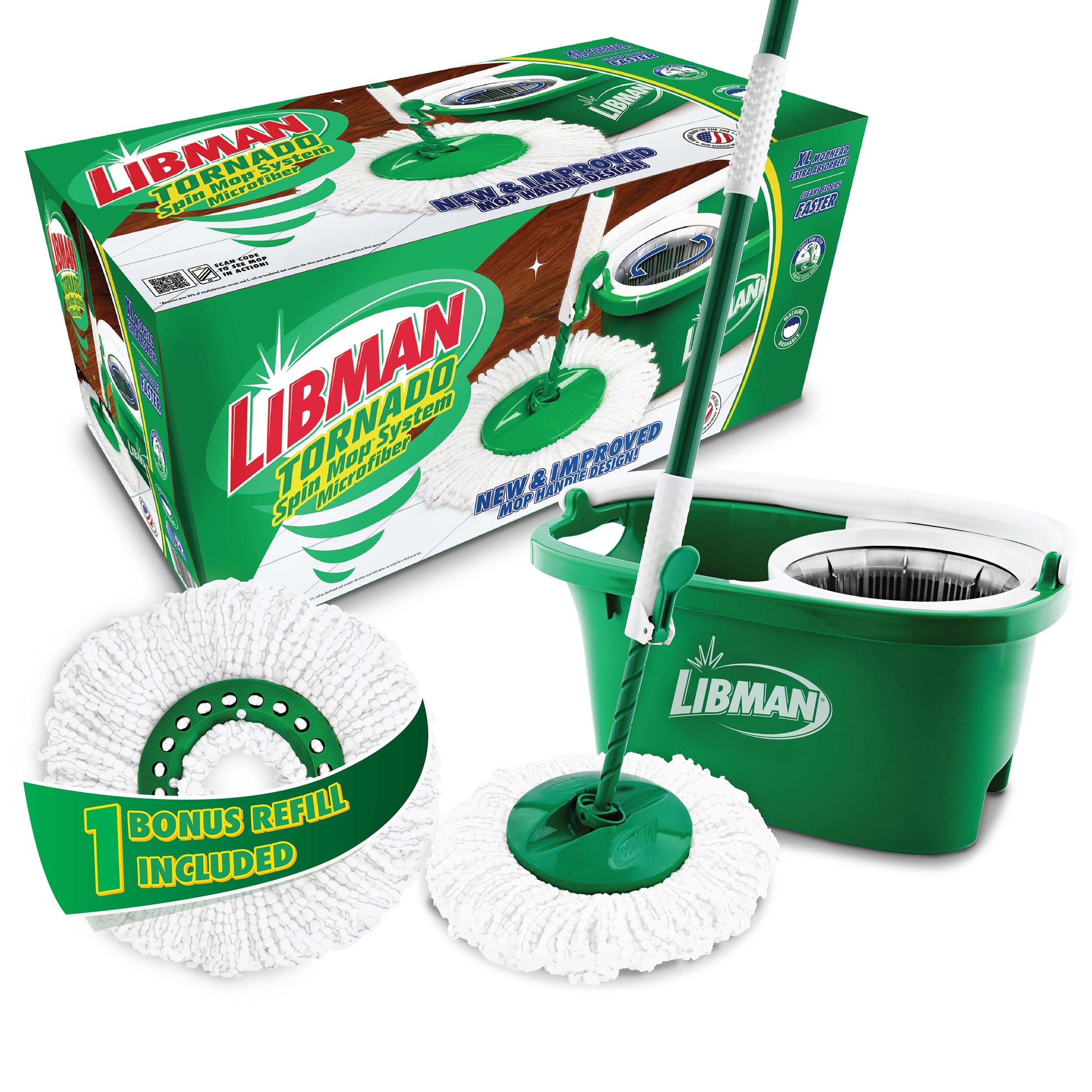 Libman Tornado Spin Mop System Mop And Bucket With Wringer | Desertcart ...
