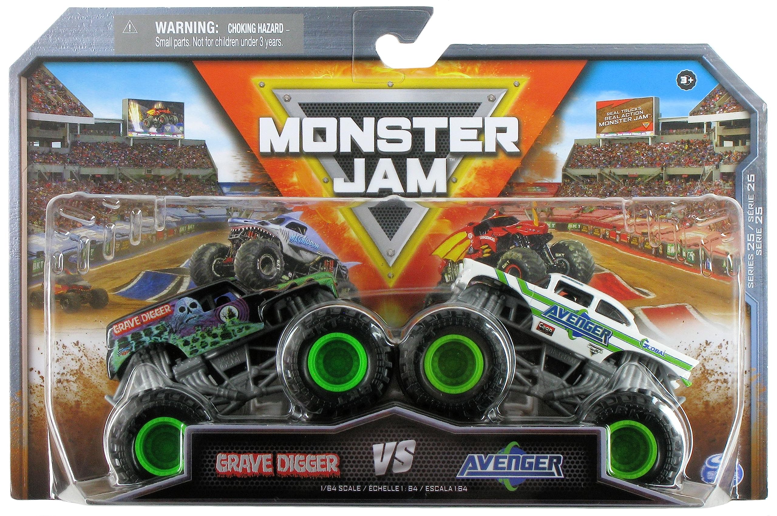 Amazon.com: Monster Jam 2023 Official 1:64 Scale Diecast Truck 2-Pack ...