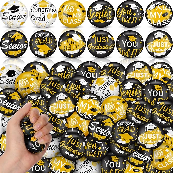 Amazon.com: Liliful 60 Pcs Graduation Stress Ball Grad Squeeze Foam ...