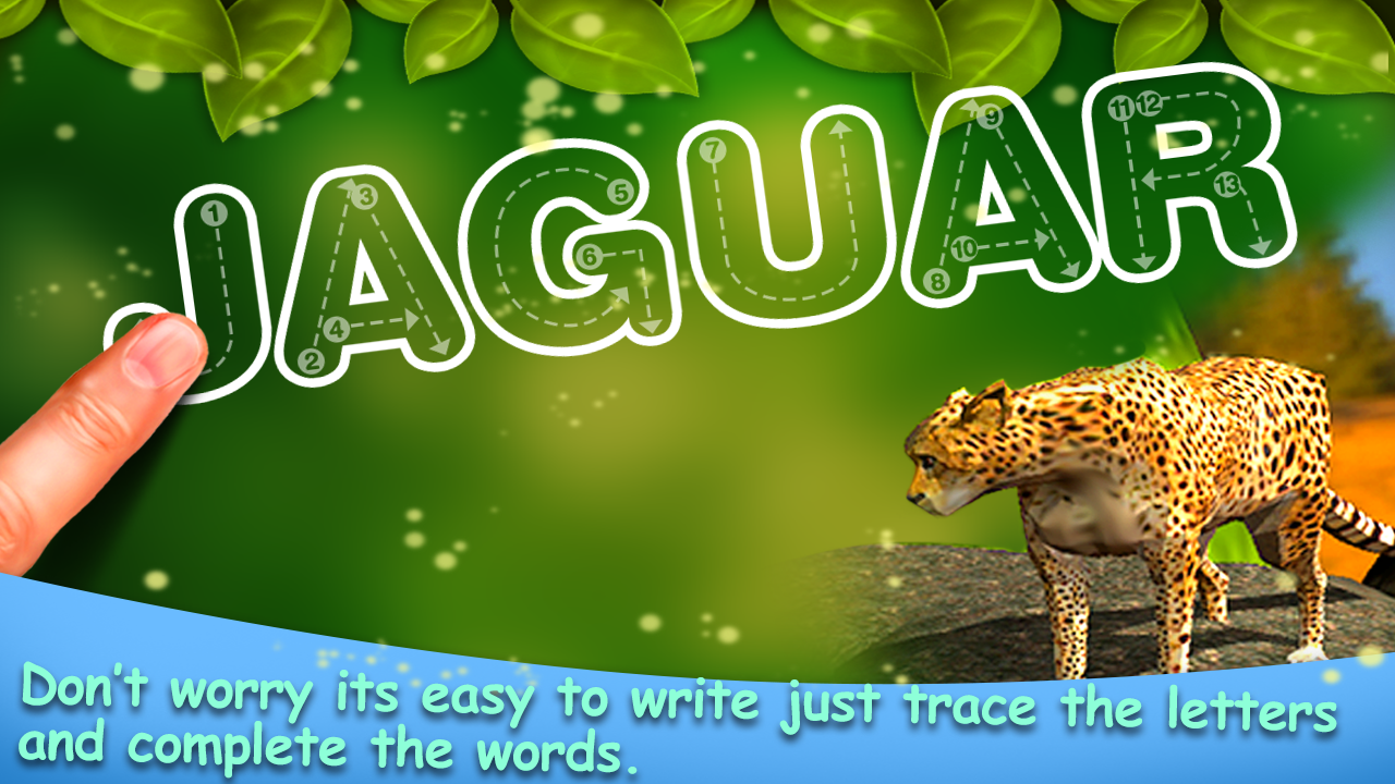 Jungle Zoo Word School: Trace Animal Names, Learn Spellings ...