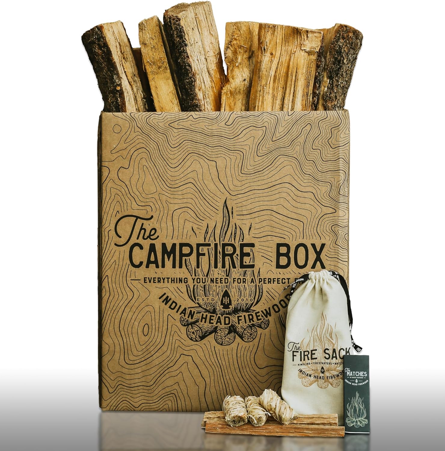 Amazon.com : Indian Head Firewood The New Mexico Piñon Campfire Box ...