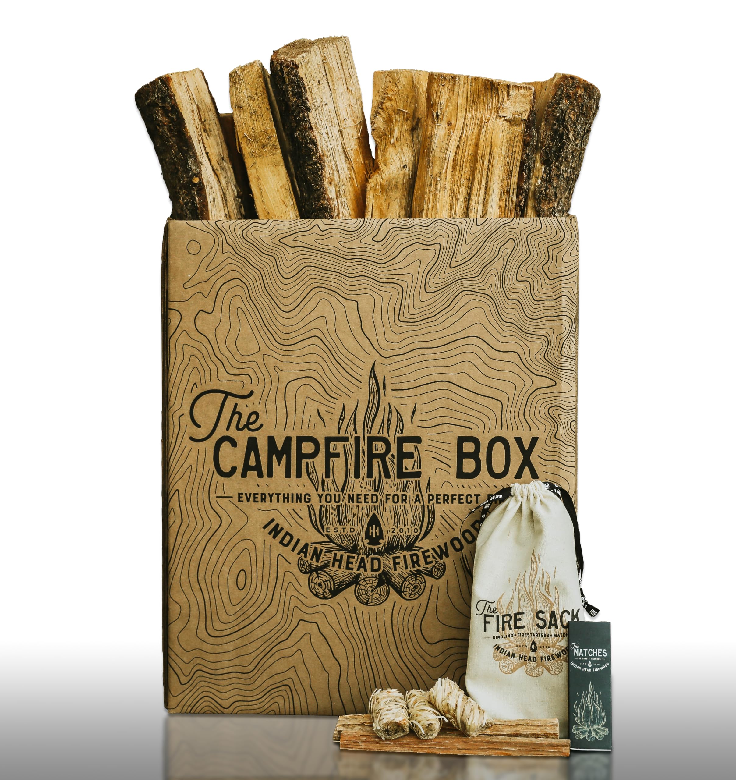 Amazon.com : Indian Head Firewood The New Mexico Piñon Campfire Box ...