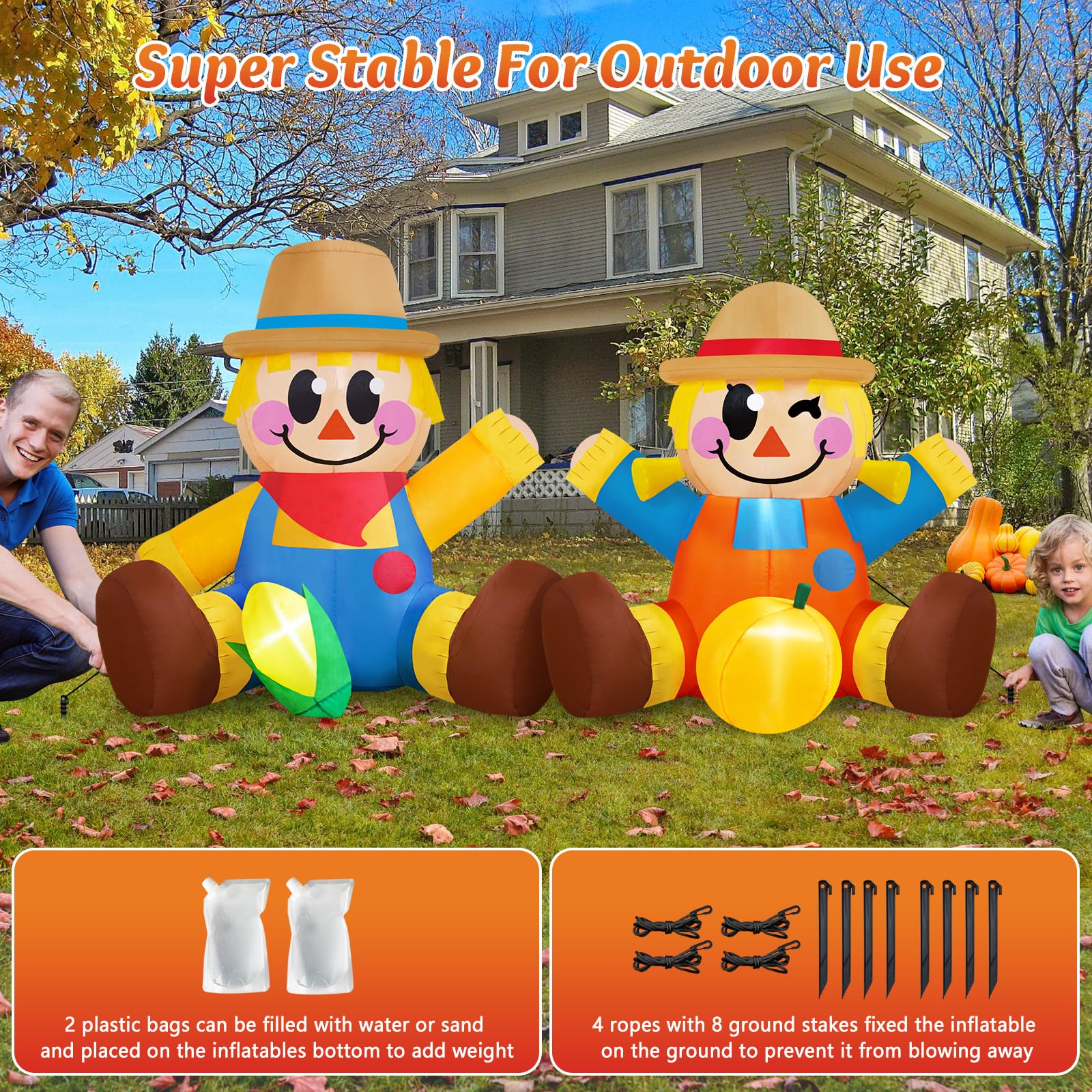 Snapklik.com : MICOCAH Thanksgiving Inflatables Outdoor Decorations, 3 ...