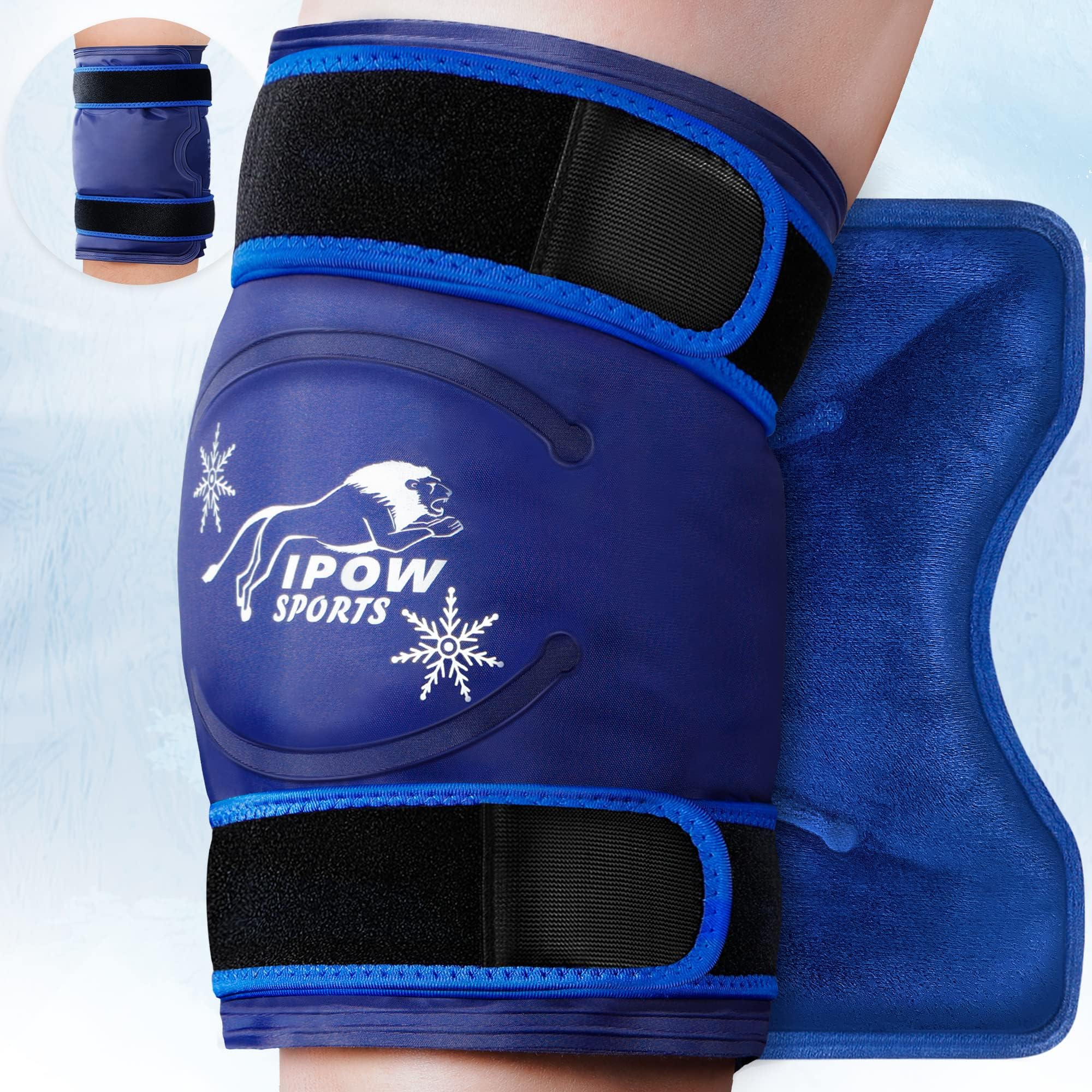 Amazon.com: 2-Tier Bamboo Shower Bencha and XXL Knee Ice Pack Wrap ...