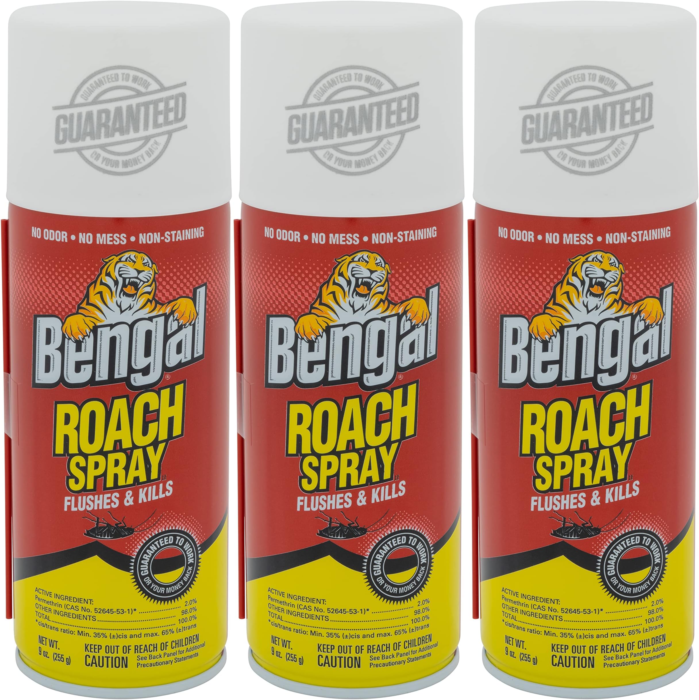 Amazon.com: Bengal Roach Spray, Odorless Stain-Free Dry Spray, 2-Count ...