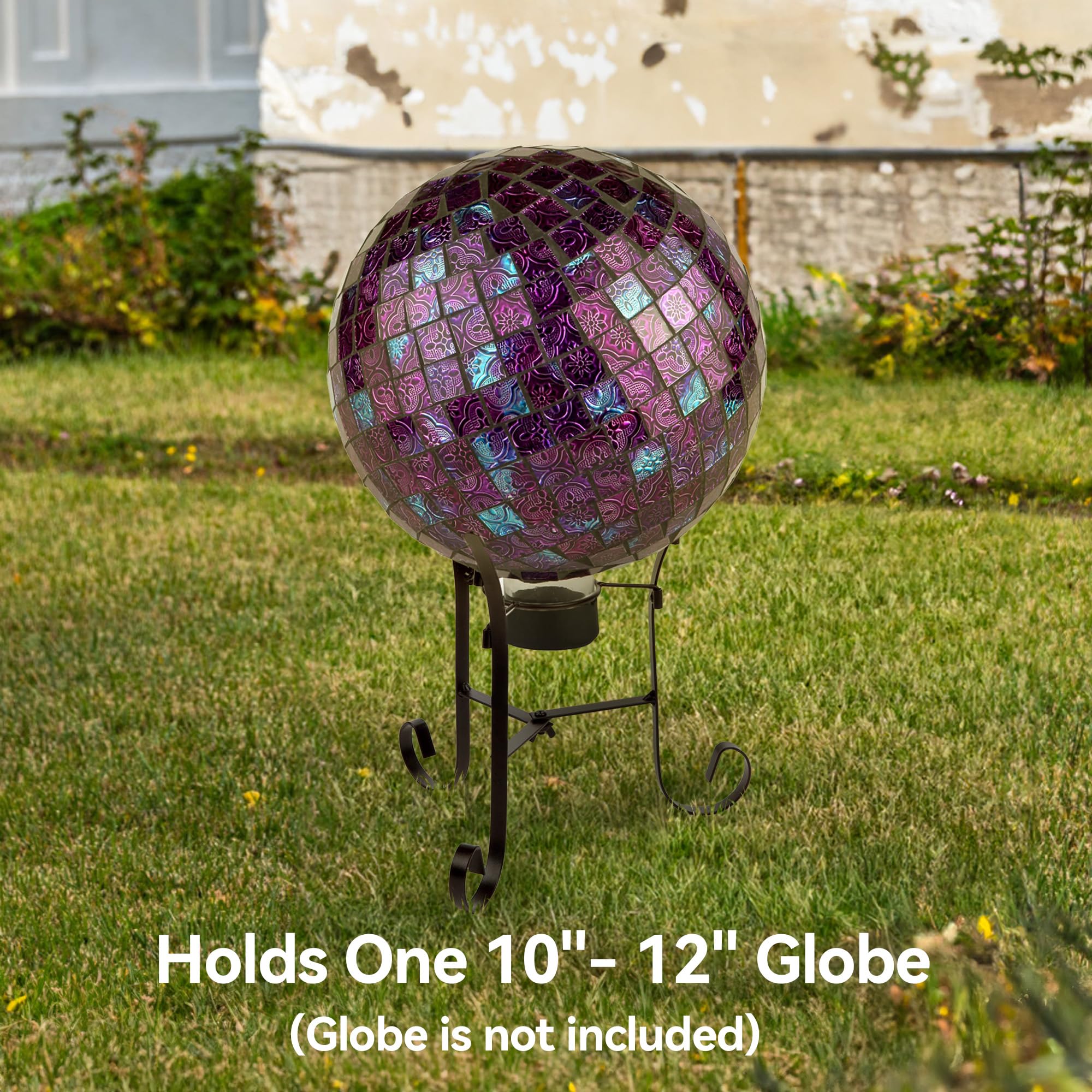 Light Up Gazing Ball Stands 10" Ocean Mist Illuminarie Gazing Globe