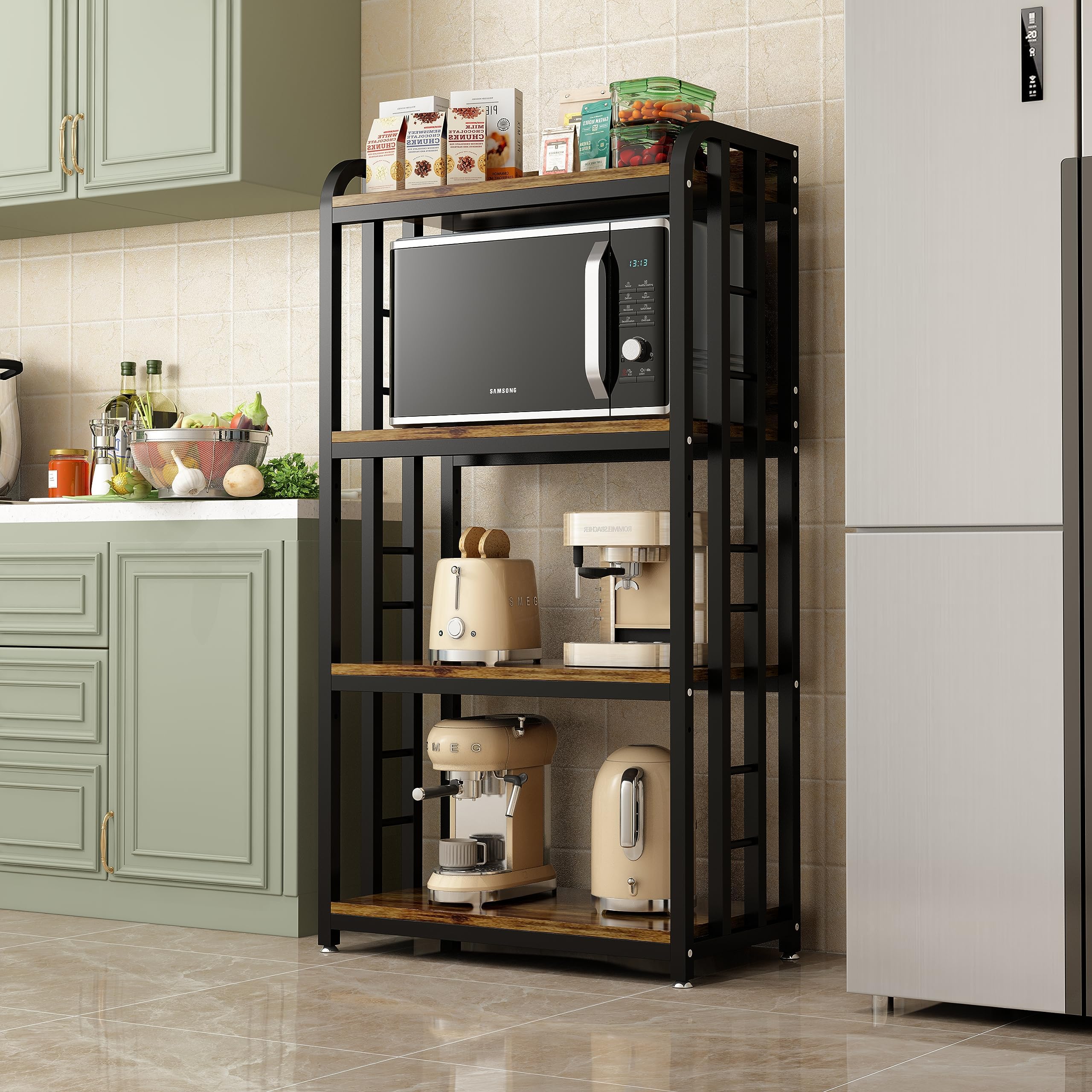 Amazon.com - GILLAS 4 Tier Kitchen Bakers Rack, Metal Storage Coffee ...