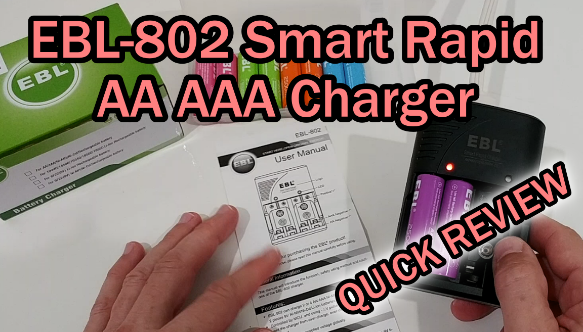 Watch EBL-802 Smart Rapid AA AAA Charger ﹙EBL 802﹚ QUICK REVIEW on Amazon Live