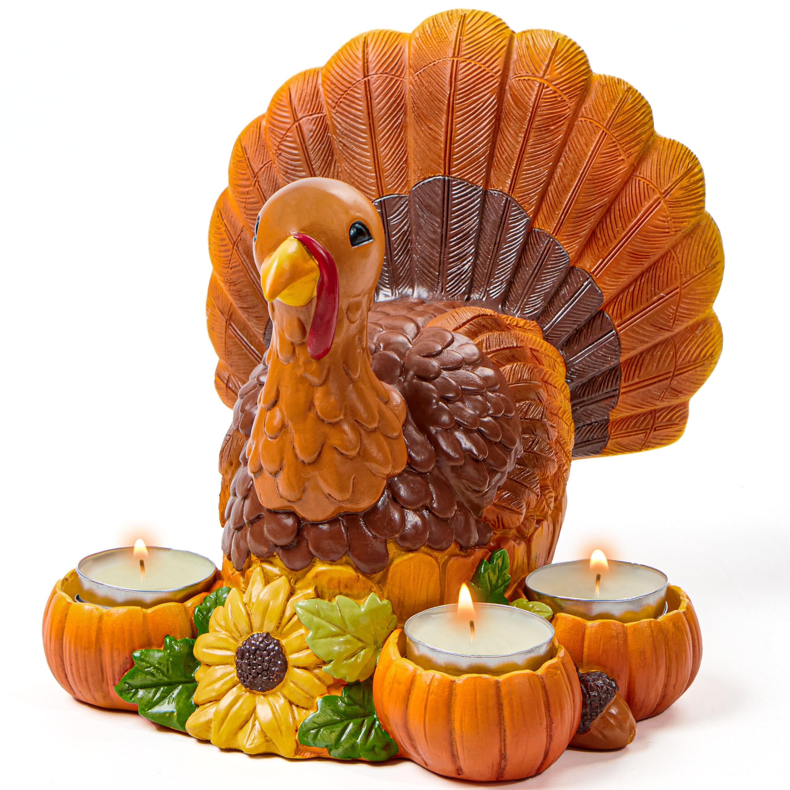 Amazon.com: JOYIN Thanksgiving Turkey Candle Holders, Thanksgiving ...