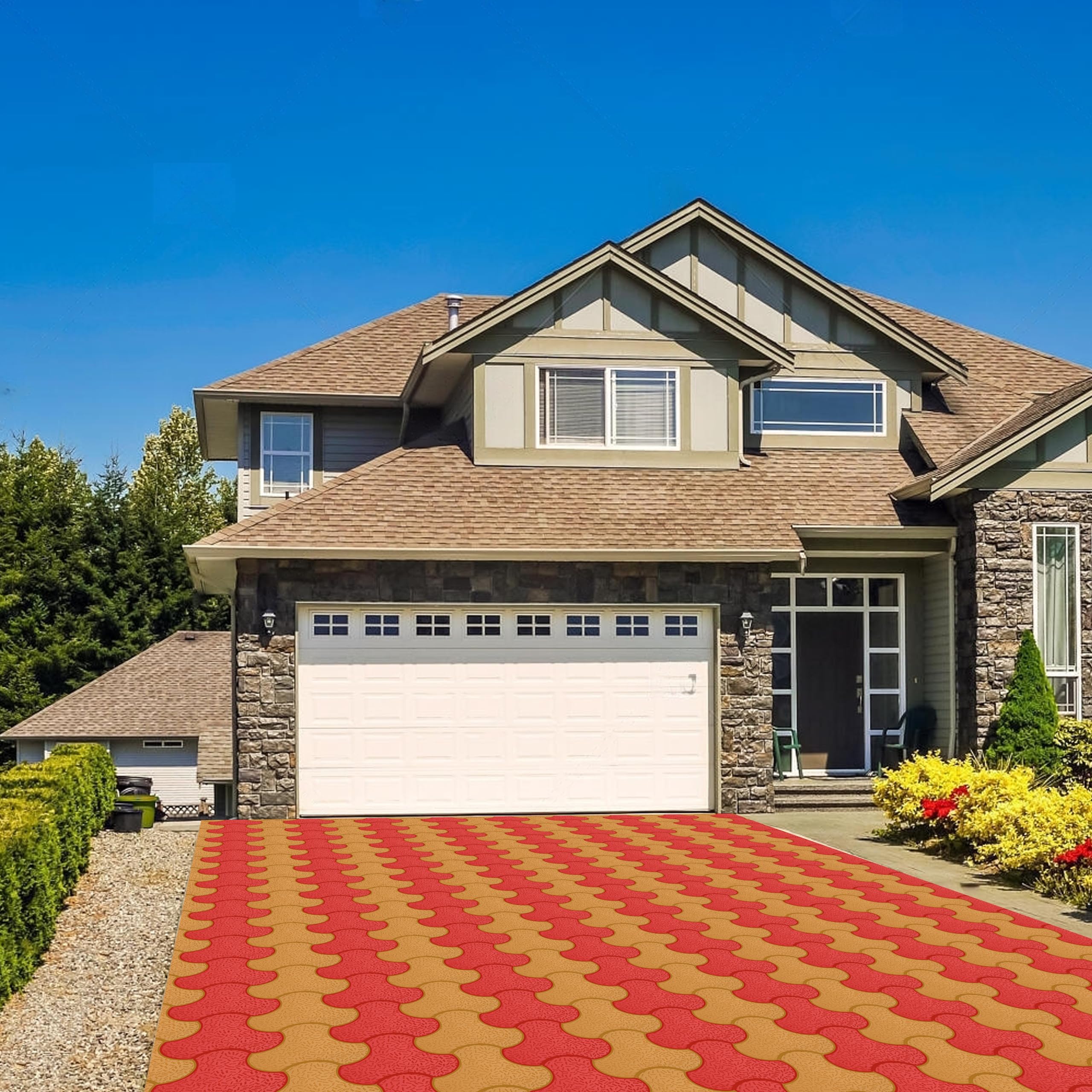 Interlocking Concrete Paver Blocks Mirror Style Driveway Paving Cost
