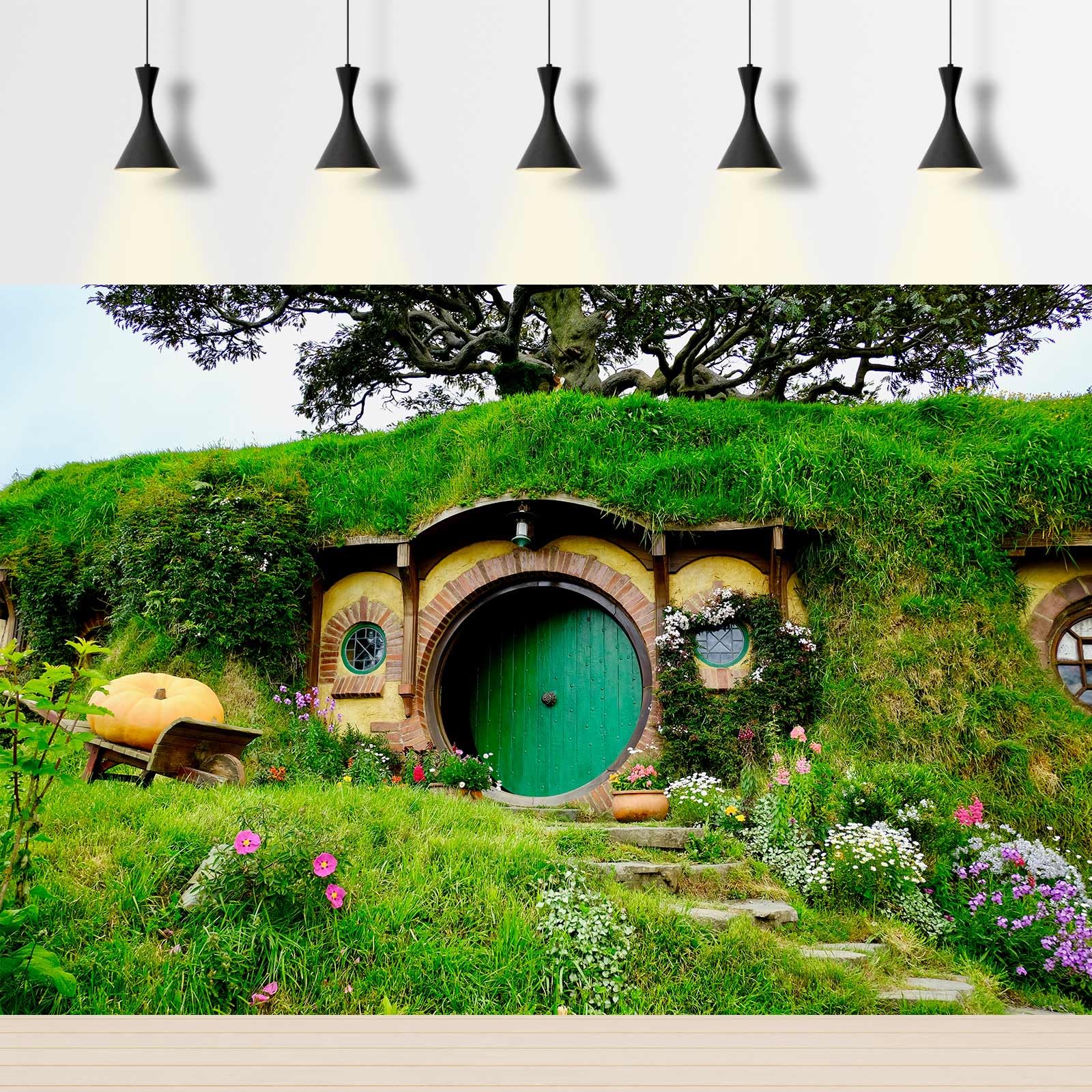 Snapklik.com : Hobbit Cave Aquarium Backdrop Matamata Rural Hobbit ...