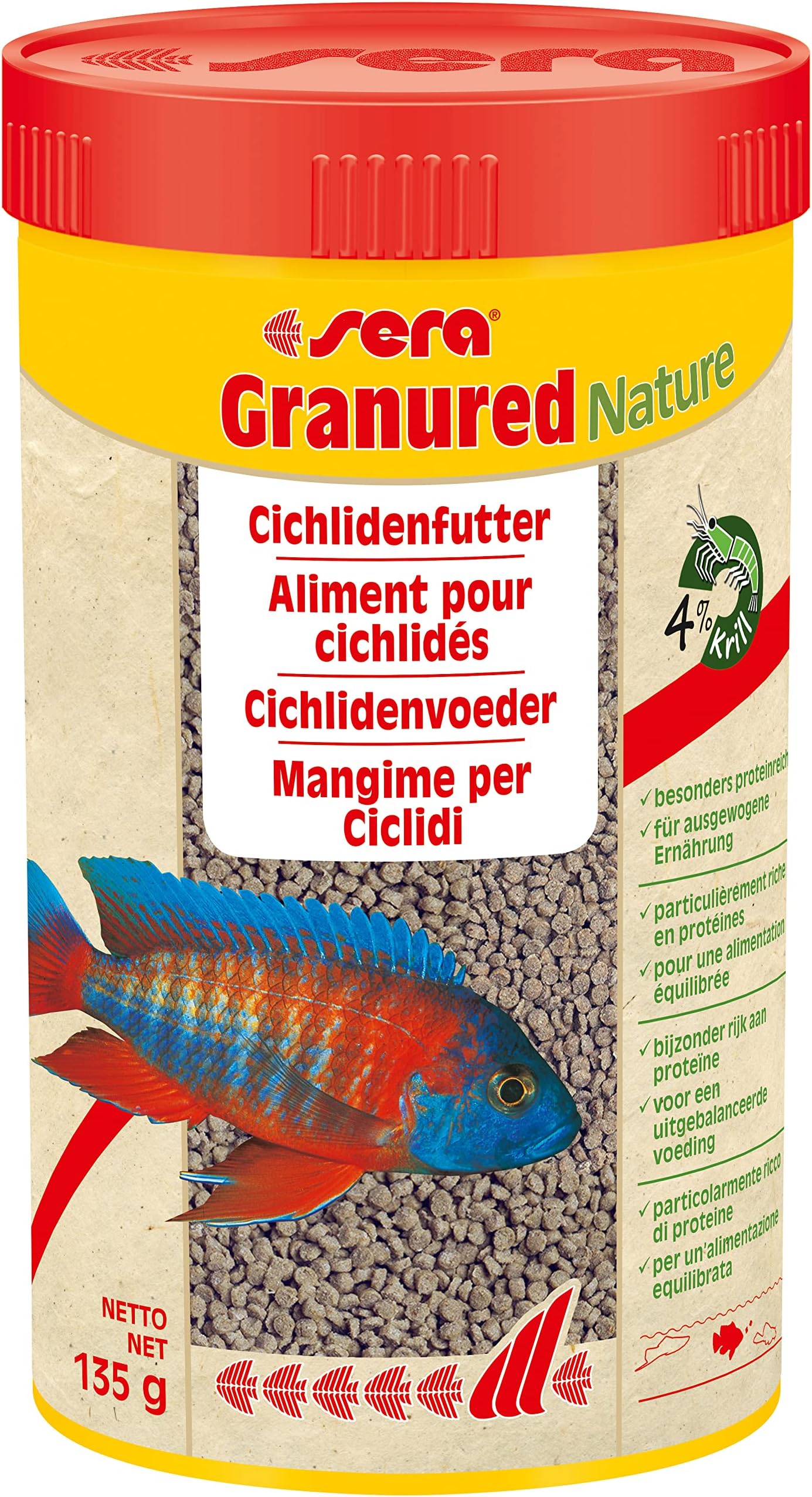 Sera Granured Color Pellets for Fish Mangime in Granuli, 250 ml ...