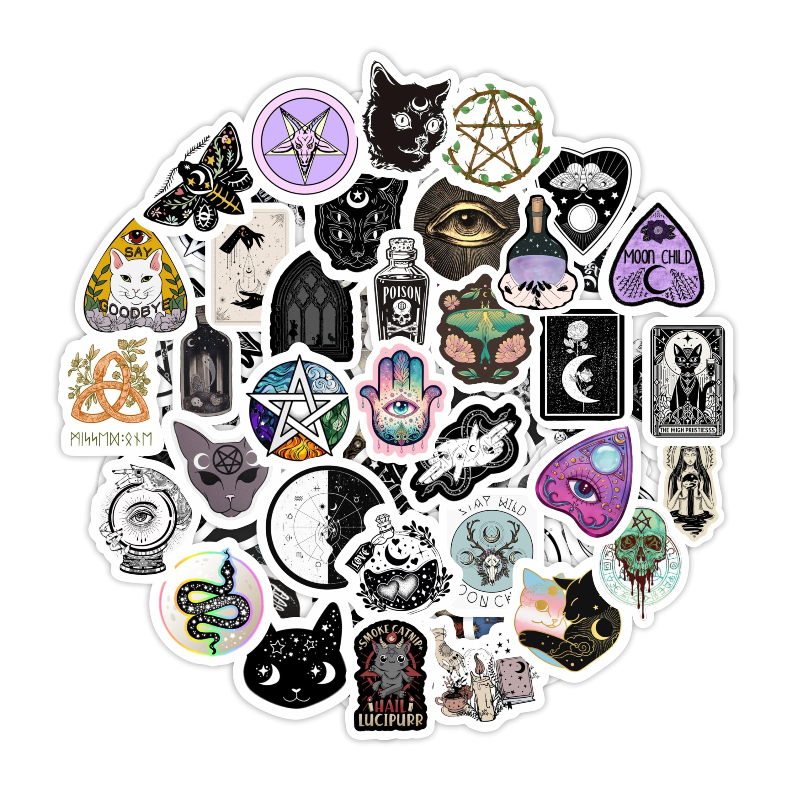 Amazon.com: 100Pcs Occult Stickers, Mystical Stickers, Witchy Stickers ...