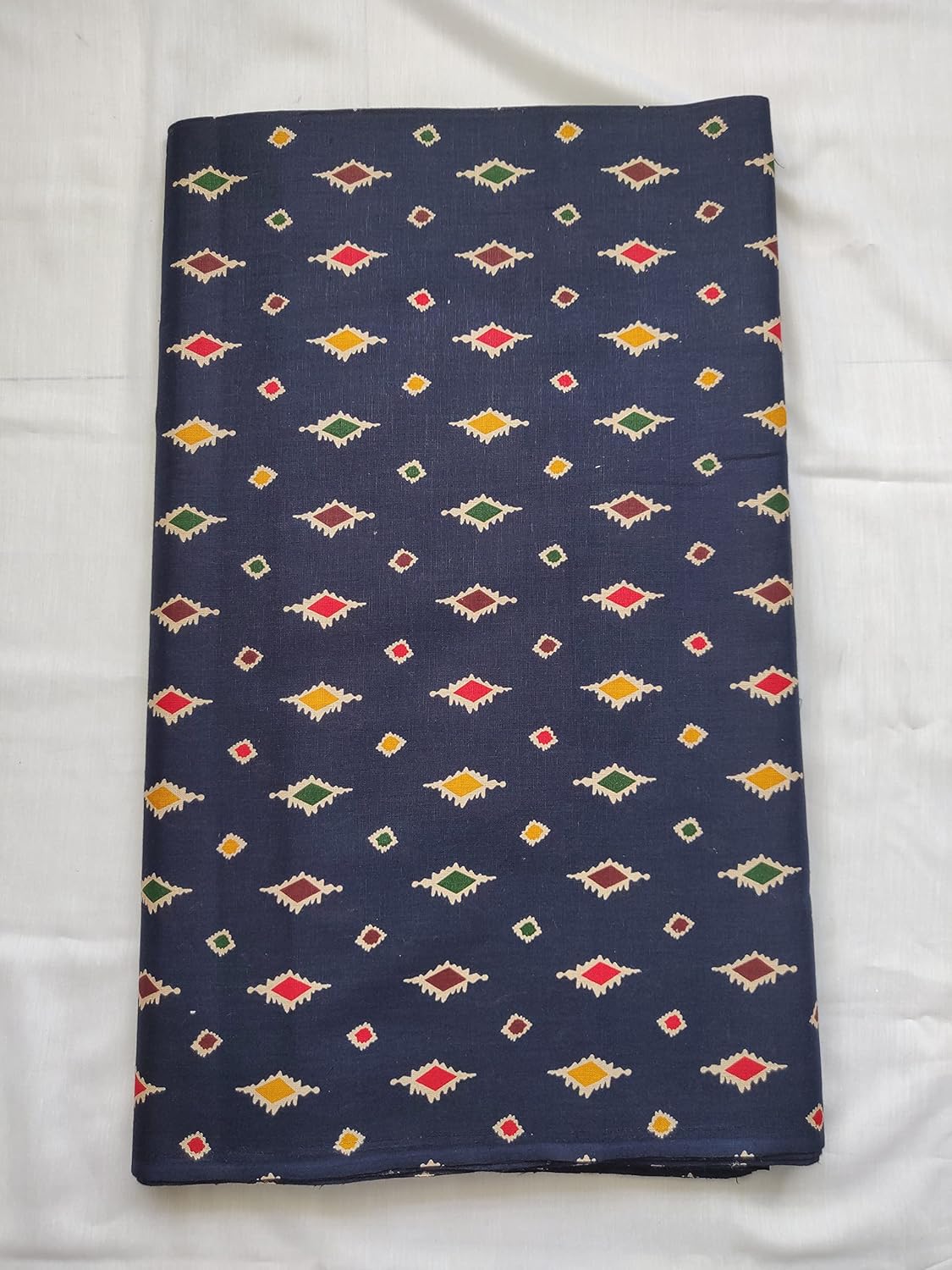 NK Textiles Butti Print Linen Cotton Unstitched Fabric for Kurti, Gowns ...