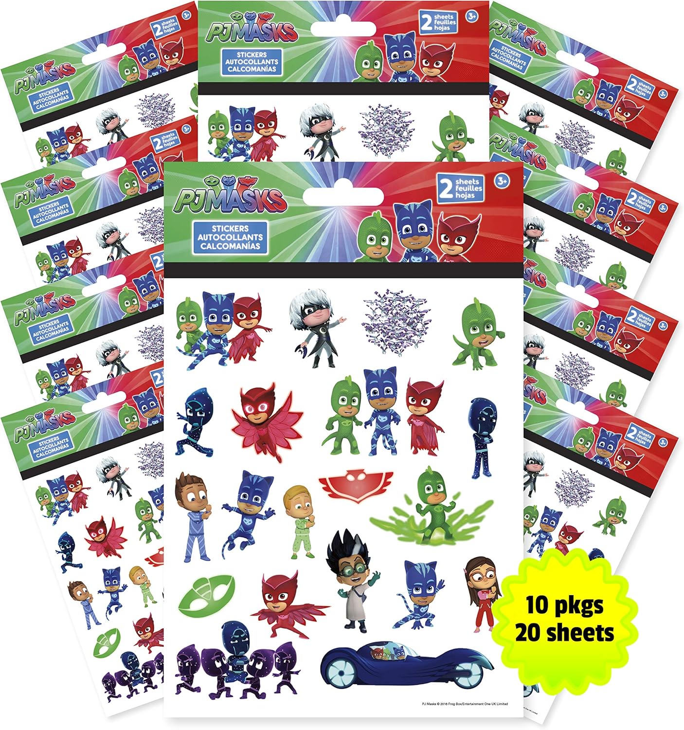 Amazon.com: Trends International PJ Masks - Foldover Sticker 10Count ...
