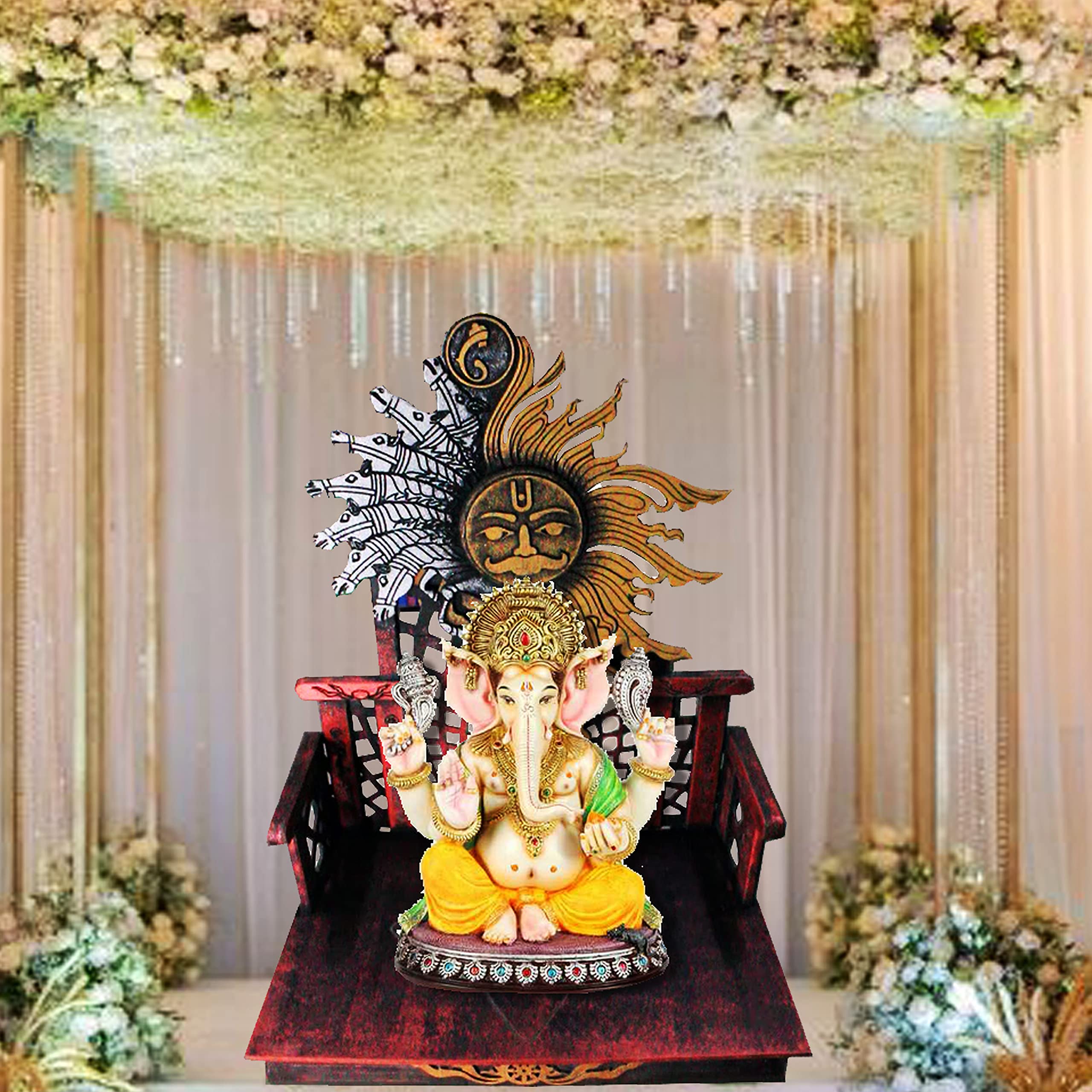 Ganpati Decoration Flower Makhar