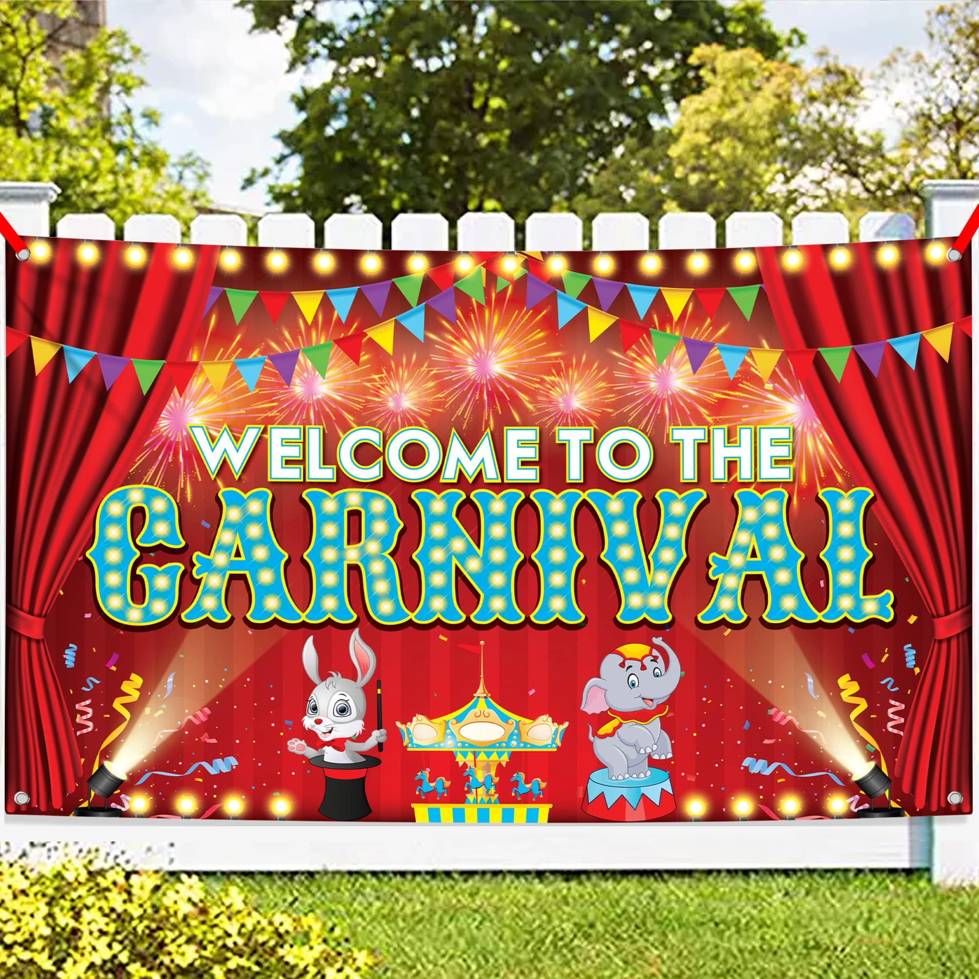 Amazon.com: Preboun 12 Pcs Carnival Tent Circus Carnival Hanging ...