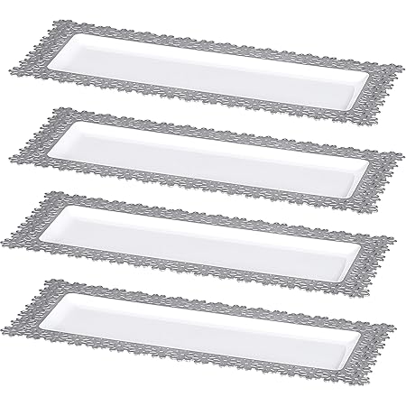 Amazon.com | Silver Spoons DISPOSABLE LACE TRAYS | for Upscale Wedding ...