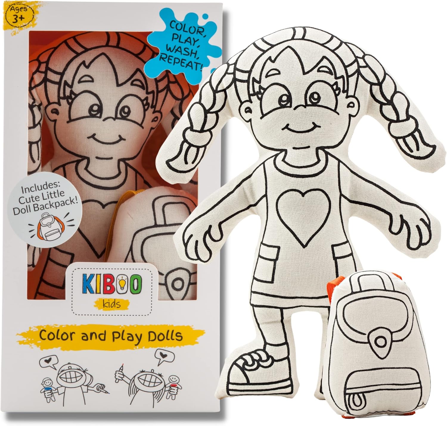 Amazon.com: Kiboo Kids Color Your Doll - Coloring Toy for Kids ...