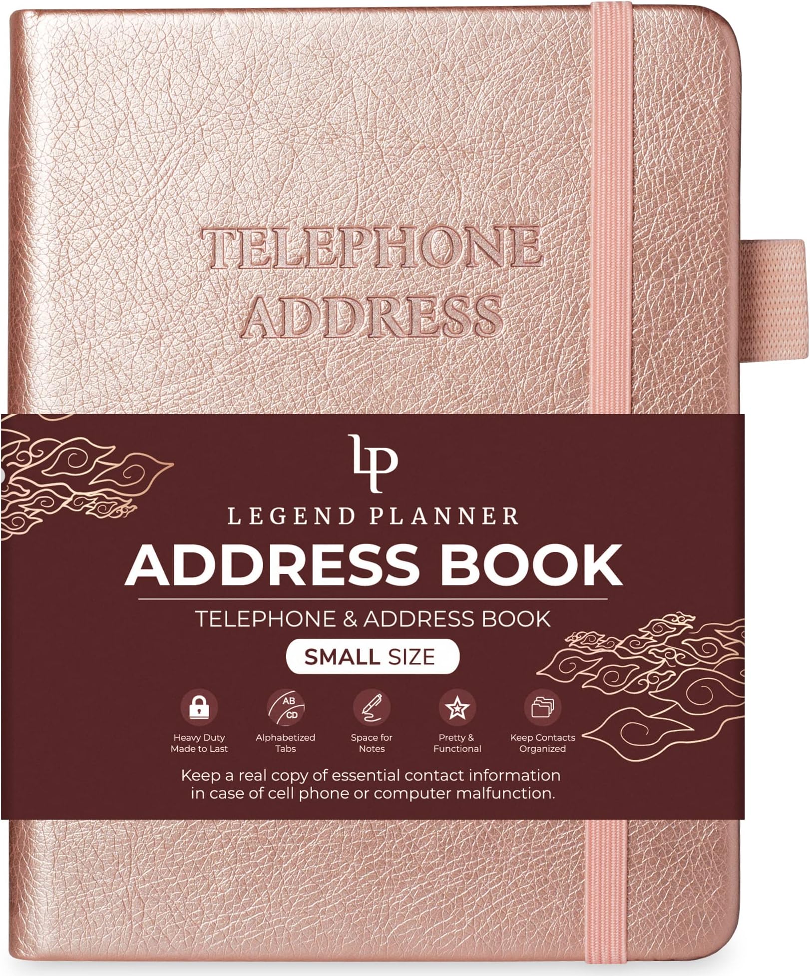 Legend Planner Address Book with Alphabetical Tabs –Telephone Contacts ...