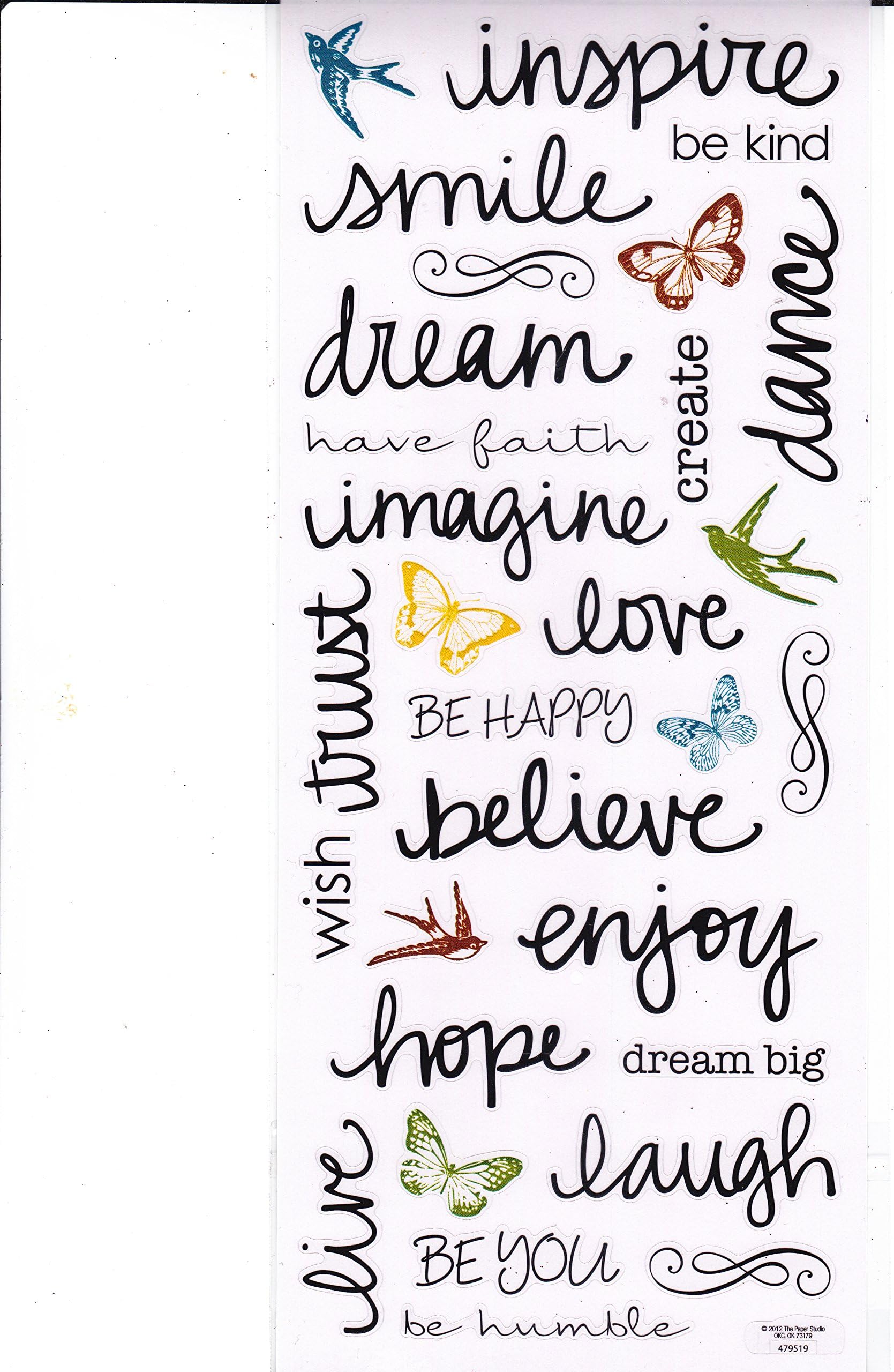 Amazon.com : Glenmal 840 Pieces Inspirational Sticker Aesthetic Words ...