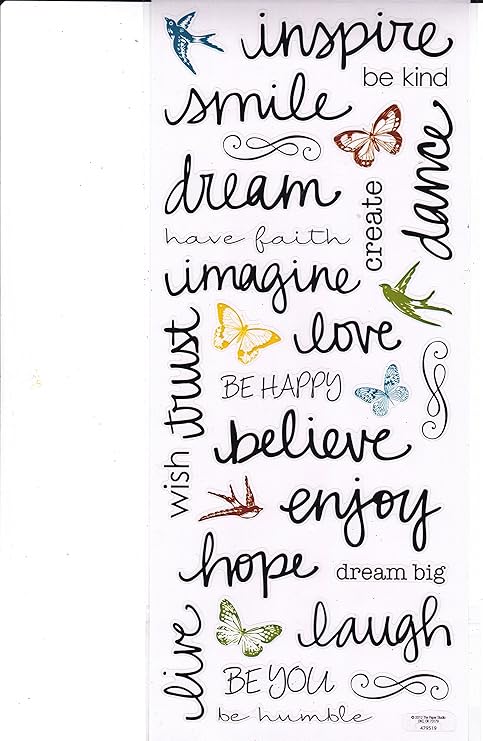 Amazon.com: Stickabilities Sticker Sheet - Inspiration Handwritten ...