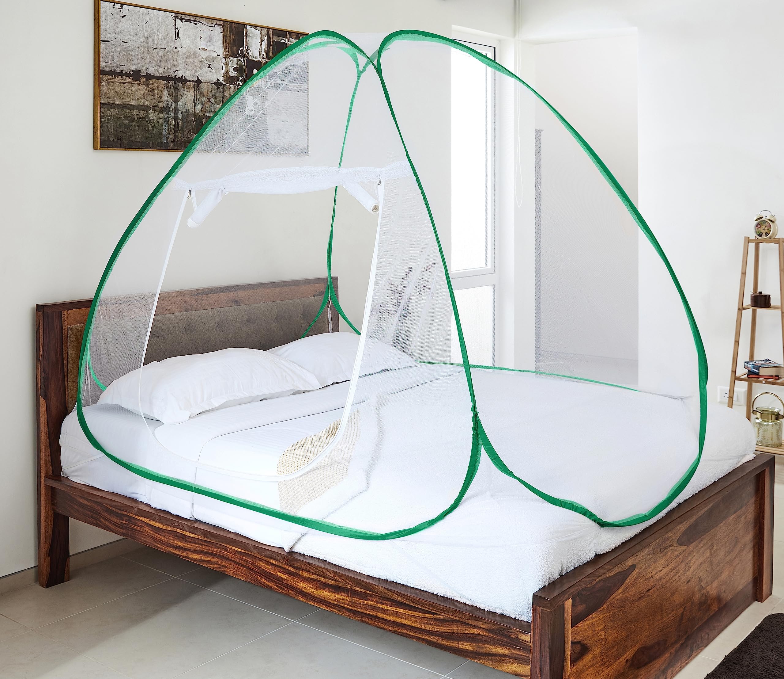SOLIMO Mosquito NET for Single Bed | Single Bed Size Foldable ...