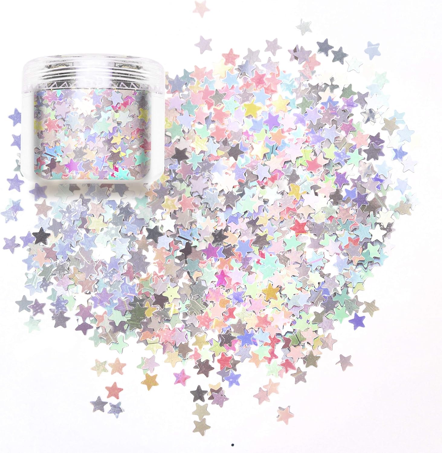 Amazon.com: Laza Laser Tiny Star Glitter Sparkle Shiny False Nail ...