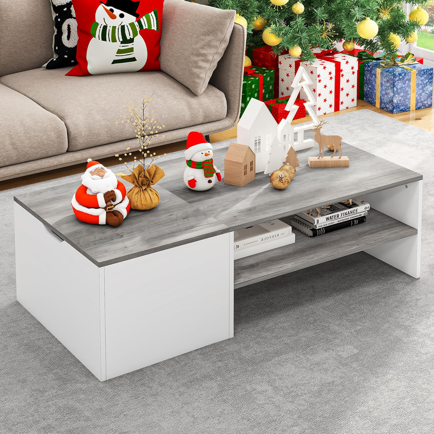 YITAHOME 2-Tier Coffee Table, Coffee Tables for Living Room with ...