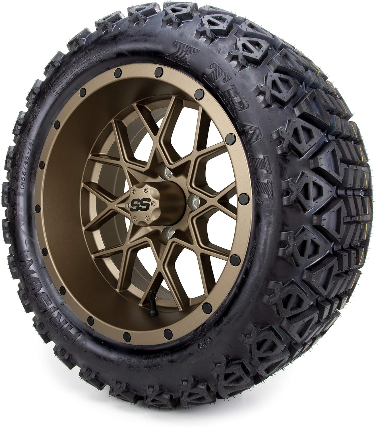 Amazon.com: MODZ® 14" Vortex Bronze Wheels and Arisun (23x10-14) DOT ...