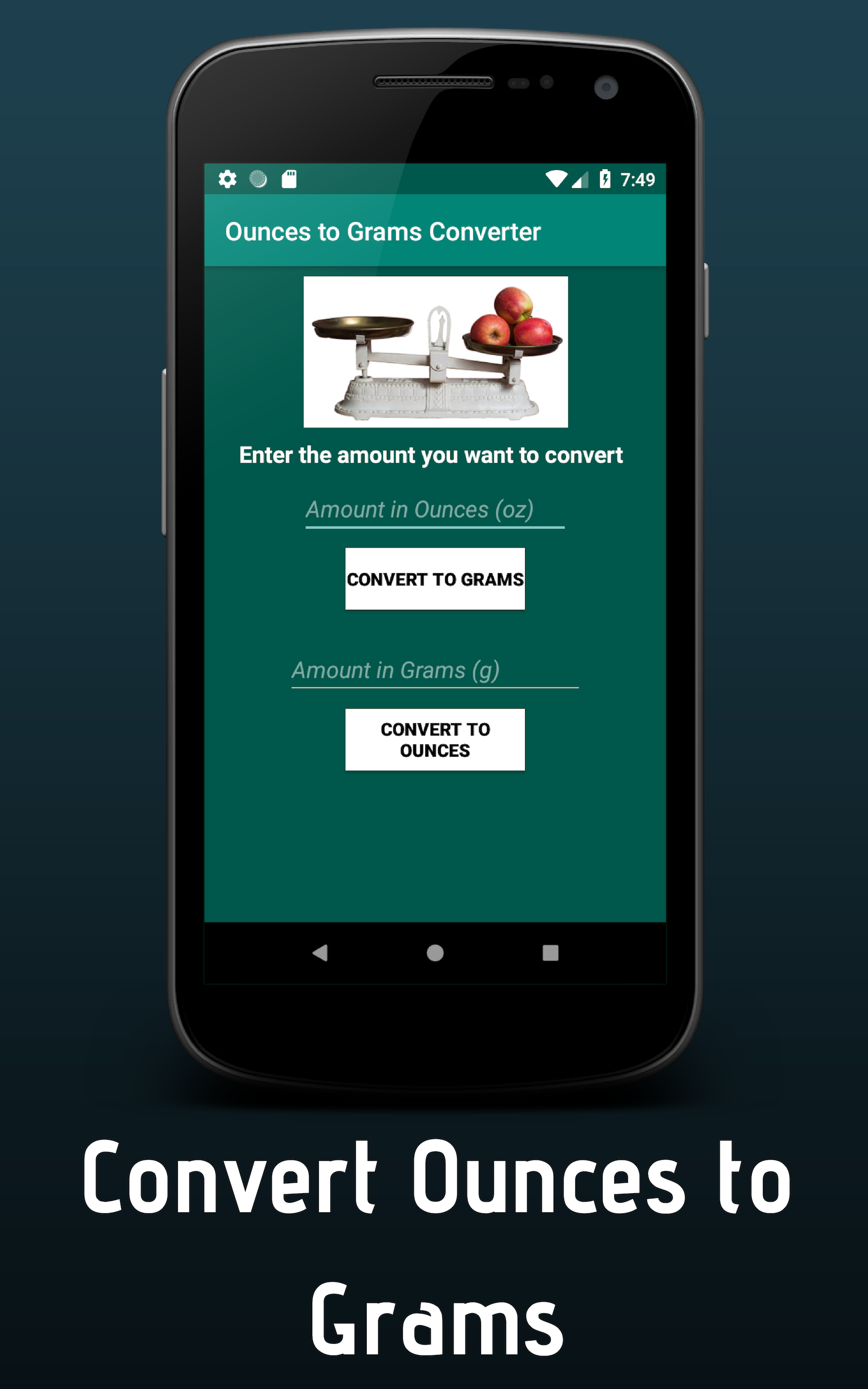 Ounces to Grams Converter (oz g) - App on Amazon Appstore